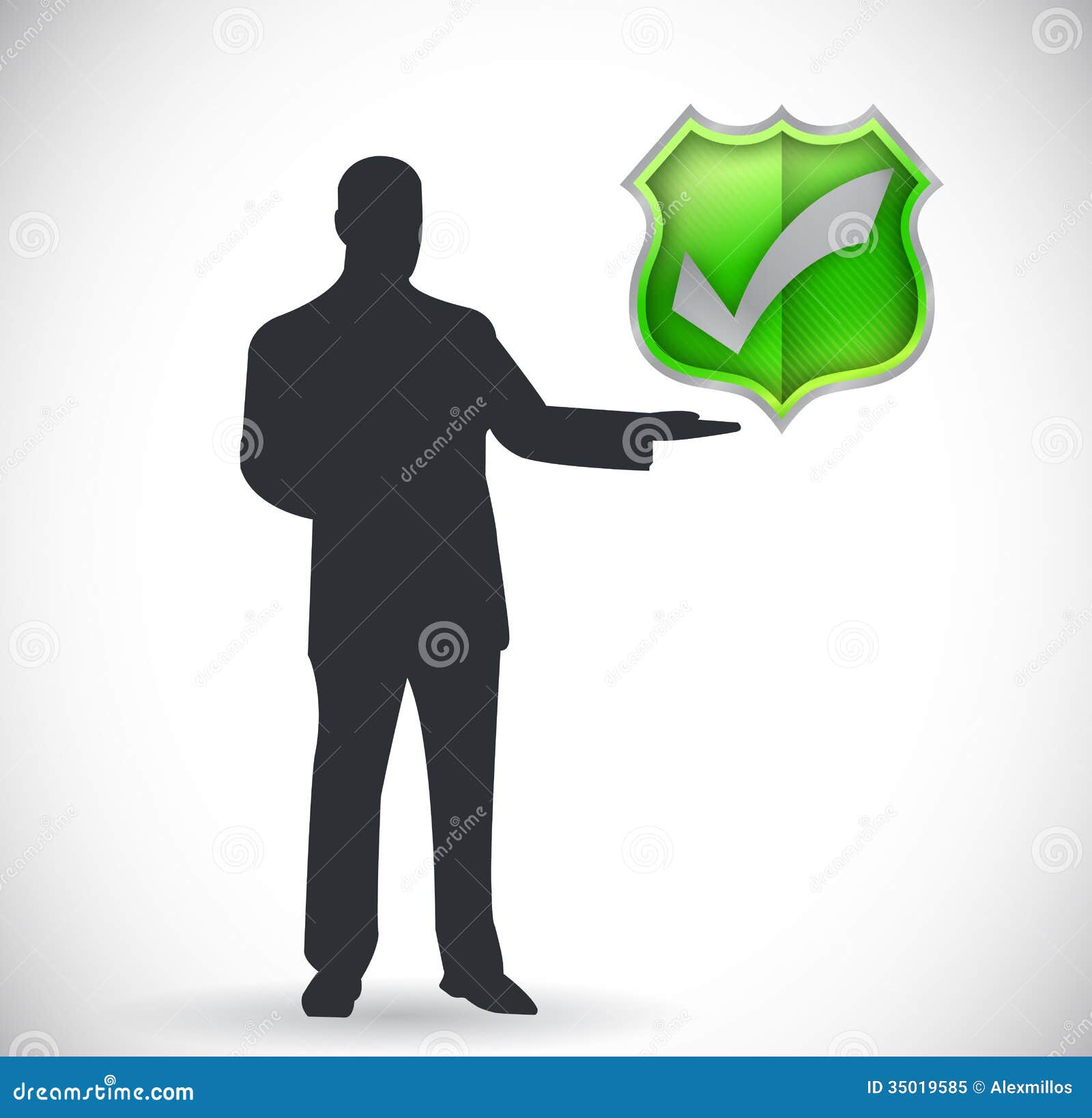 Check Mark and Presentation Symbol Stock Illustration - Illustration of ...