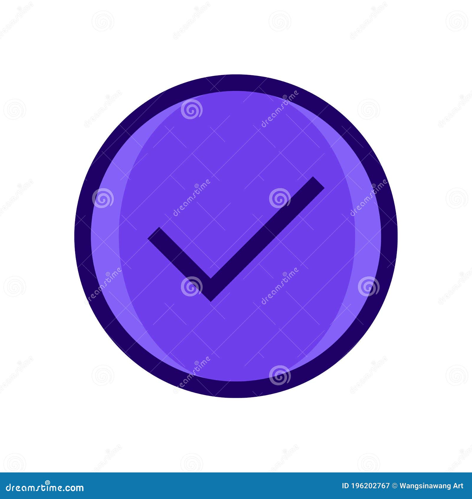 Check Mark Purple Symbol Icon Vector Illustration Stock Vector ...