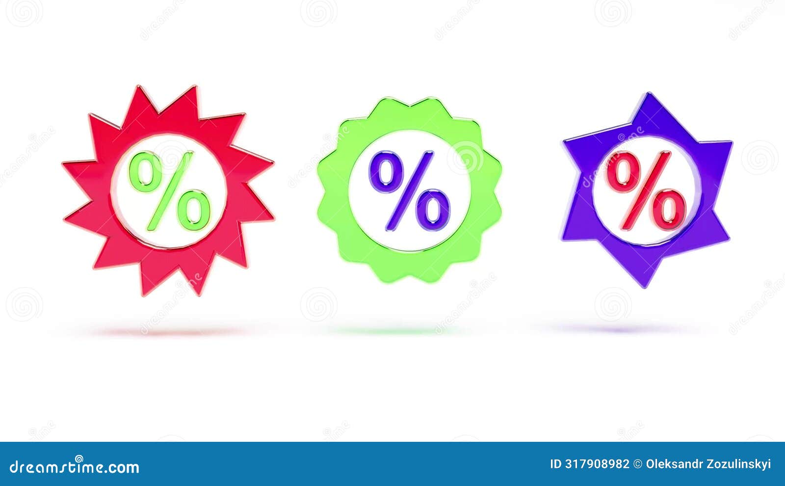 Check Mark Realistic 3d Style Color Glass Change on White Bg 3d Stock ...