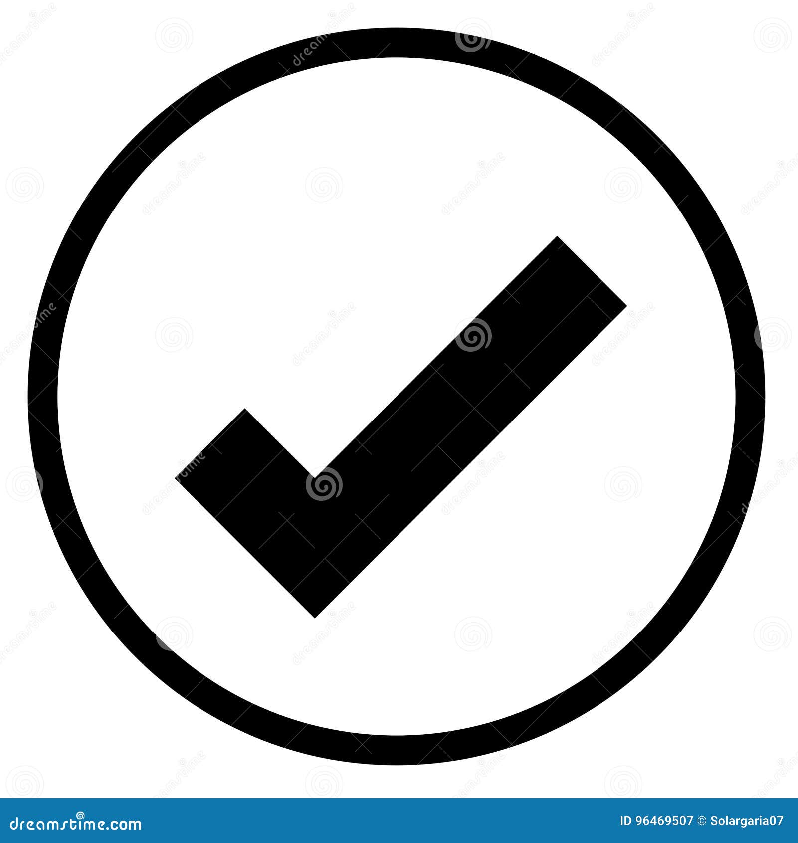 Check Mark Rounded Icon - Vector Iconic Design Stock Vector ...