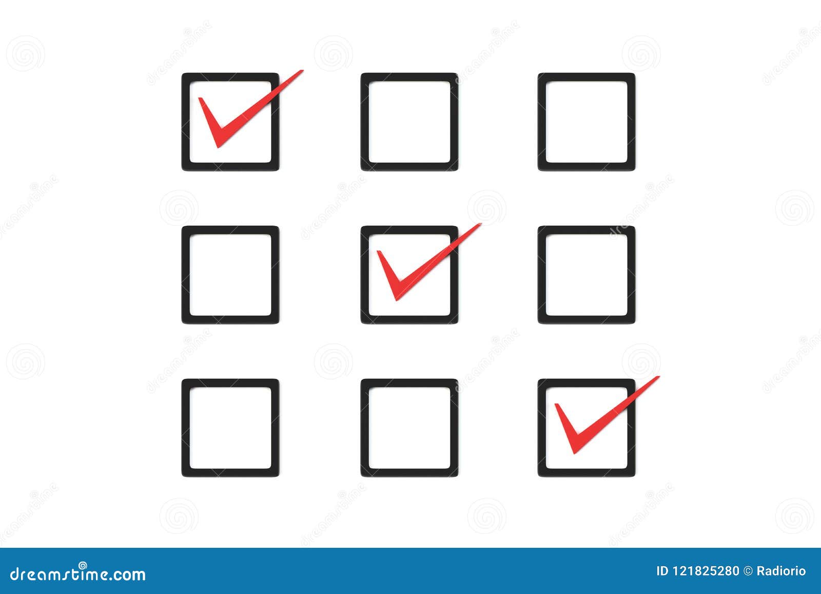 Check mark set stock illustration. Illustration of select - 121825280