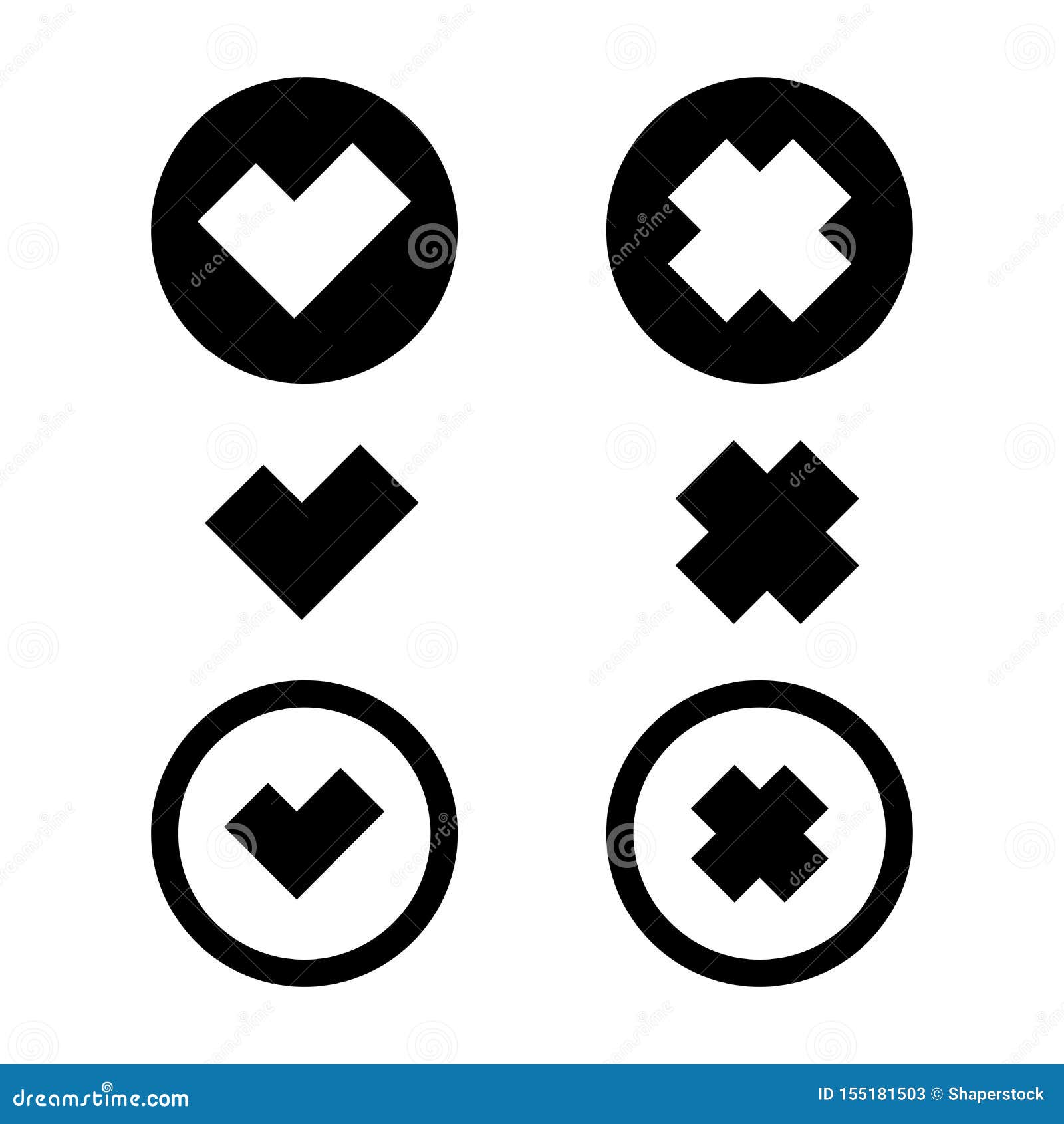 Check Mark Set Vector Illustration Stock Vector - Illustration of ...