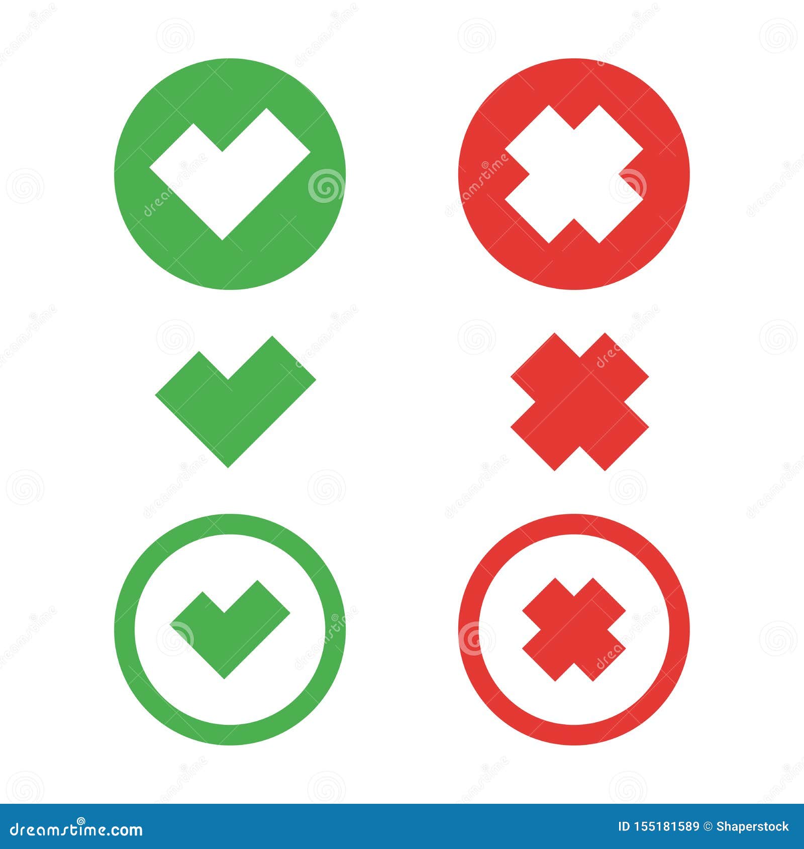 Check Mark Set Vector Illustration Stock Vector - Illustration of ...