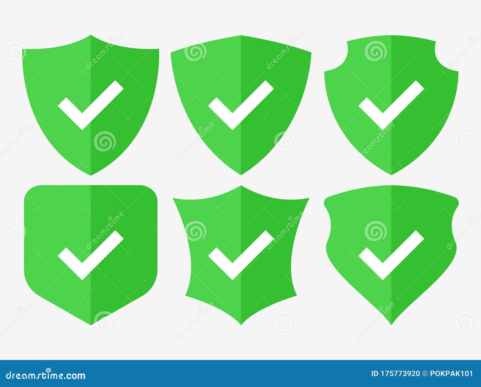 Check mark shield stock vector. Illustration of checkmark - 175773920