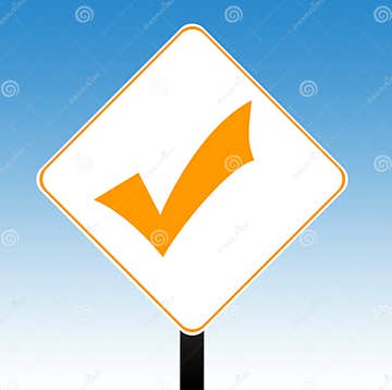 Check mark sign stock illustration. Illustration of signage - 12672714