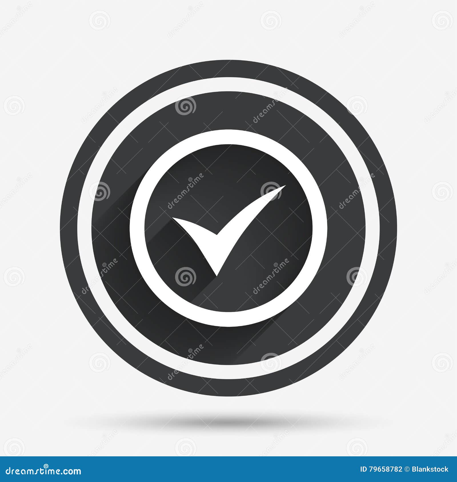 Check Mark Sign Icon. Yes Circle Symbol Stock Vector - Illustration of ...