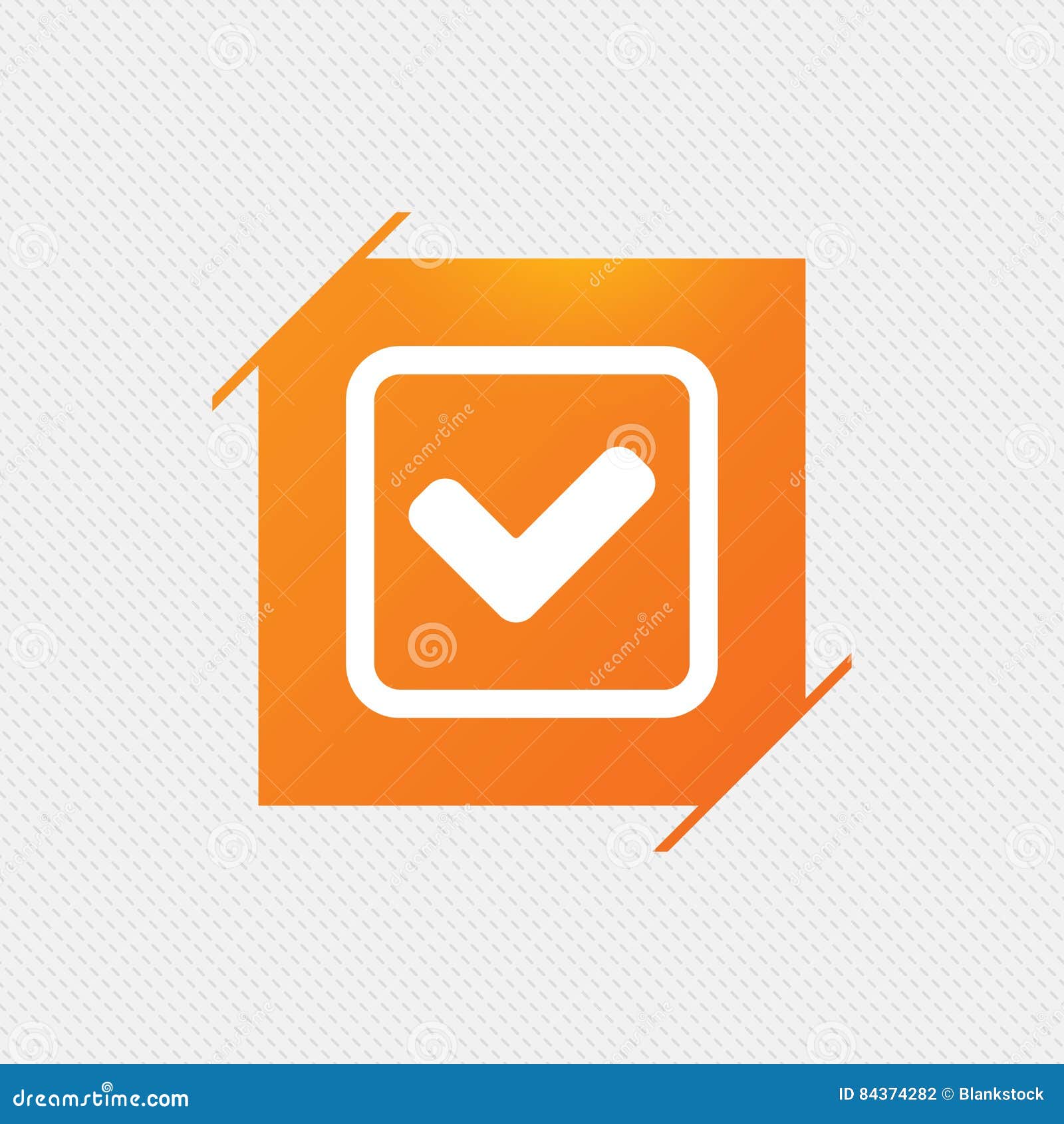 Check Mark Sign Icon. Yes Square Symbol Stock Vector - Illustration of ...