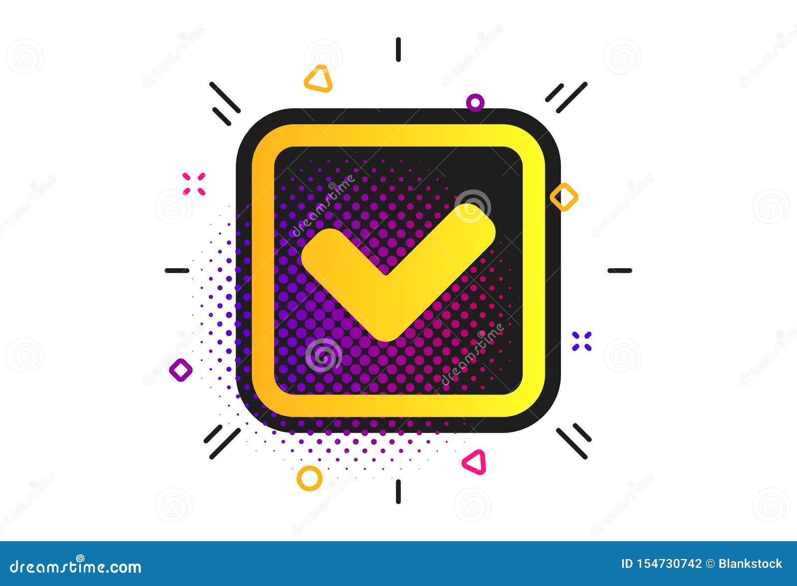 Check Mark Sign Icon. Yes Square Symbol. Vector Stock Vector ...