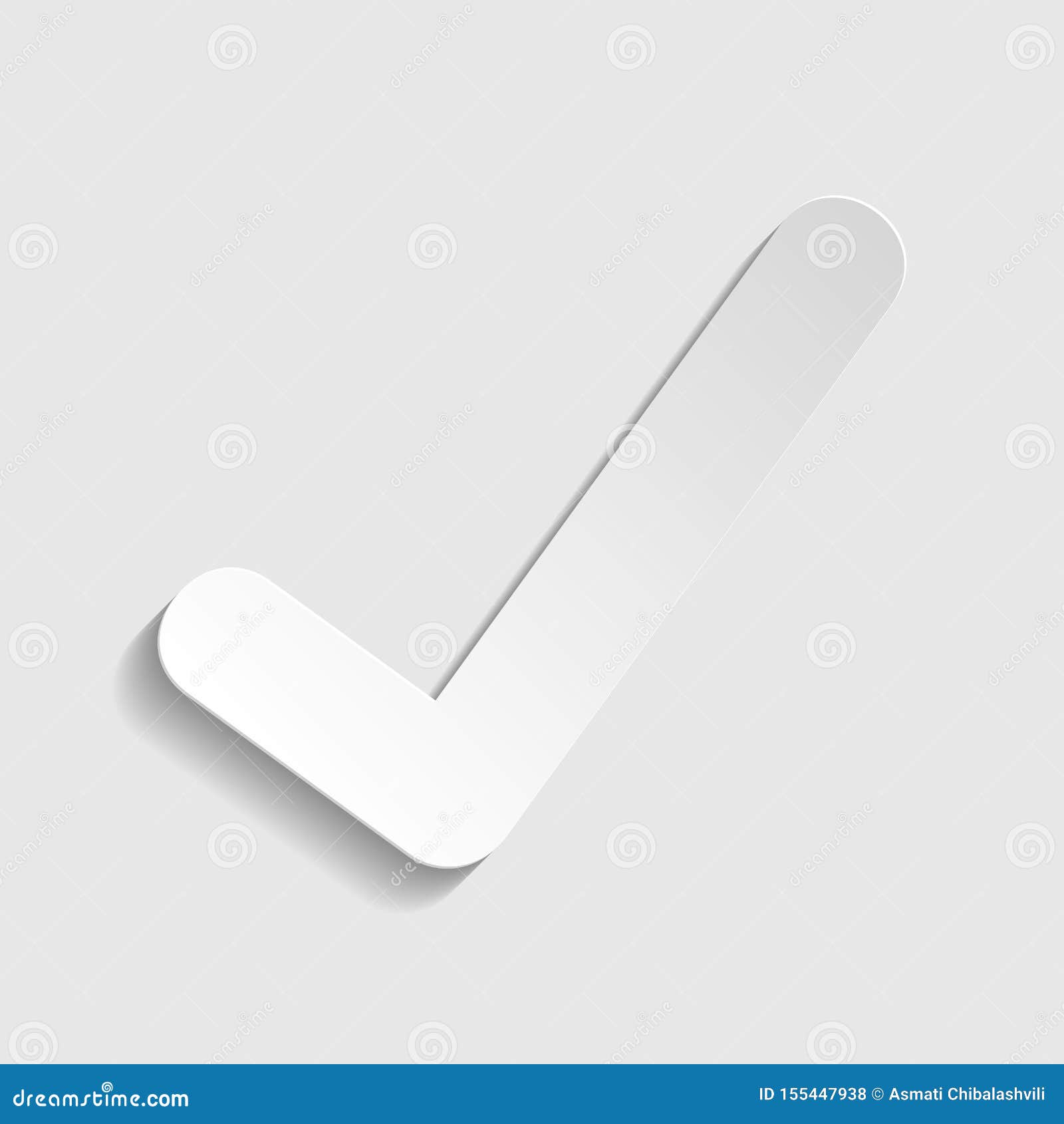 Check Mark Sign. Paper Style Icon. Illustration Stock Illustration ...