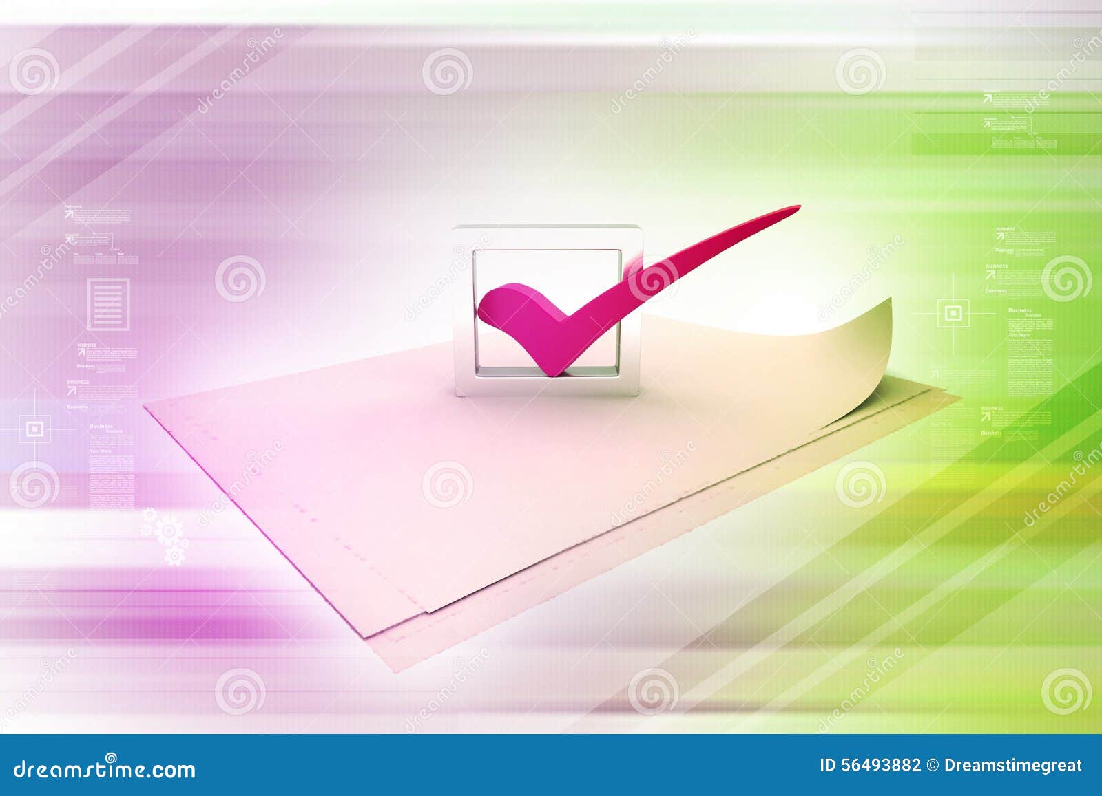 Check mark in square stock illustration. Illustration of design - 56493882