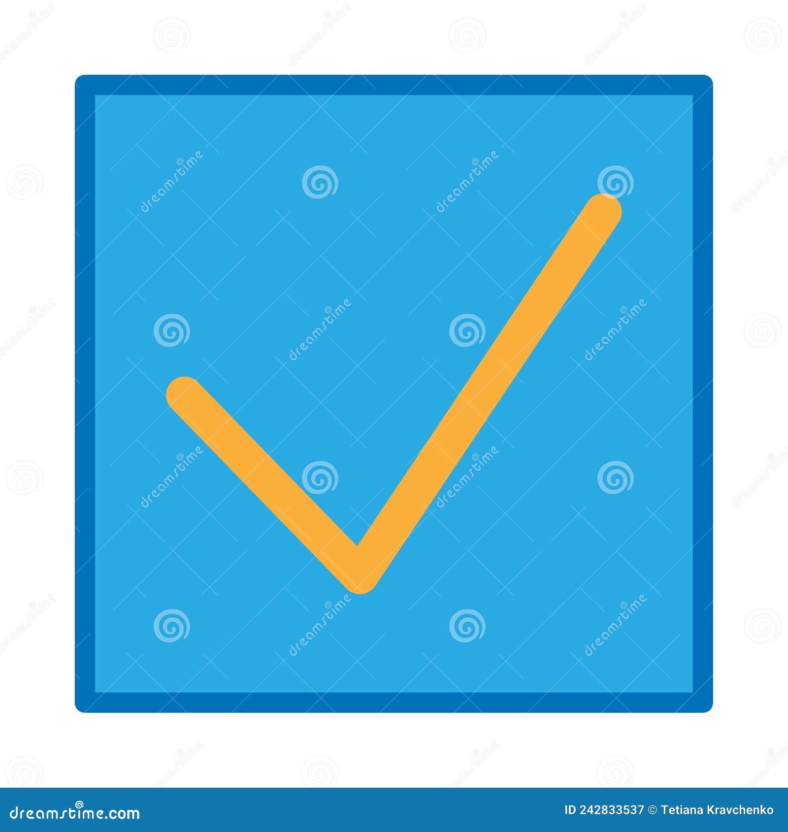 Check Mark Square. Tick Icon. Vector Illustration. Stock Image Stock ...