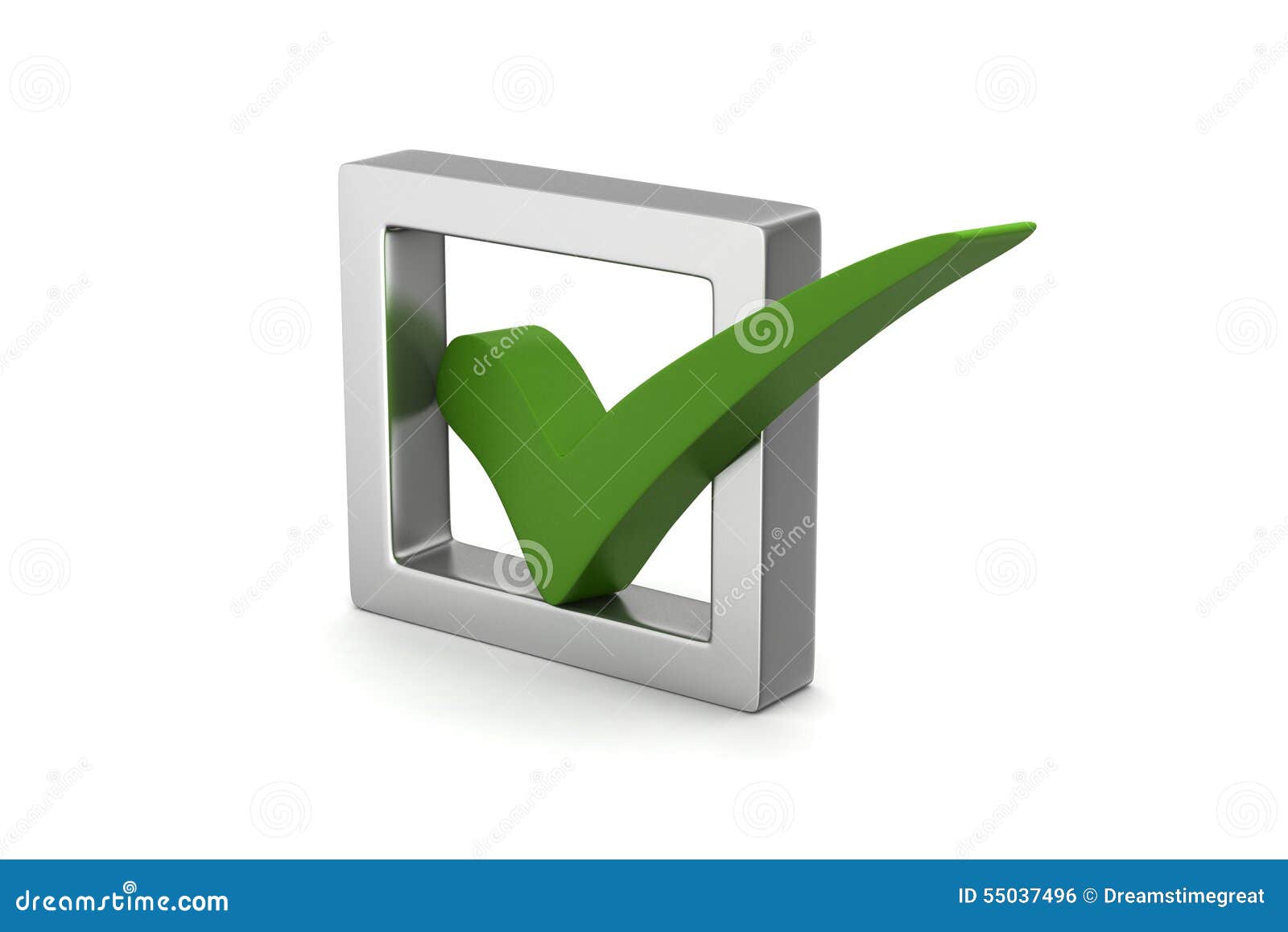 Check mark in square stock illustration. Illustration of positive ...