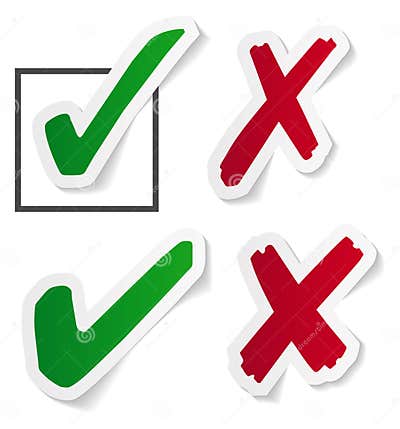 Check mark stickers stock vector. Illustration of checkmark - 16555641