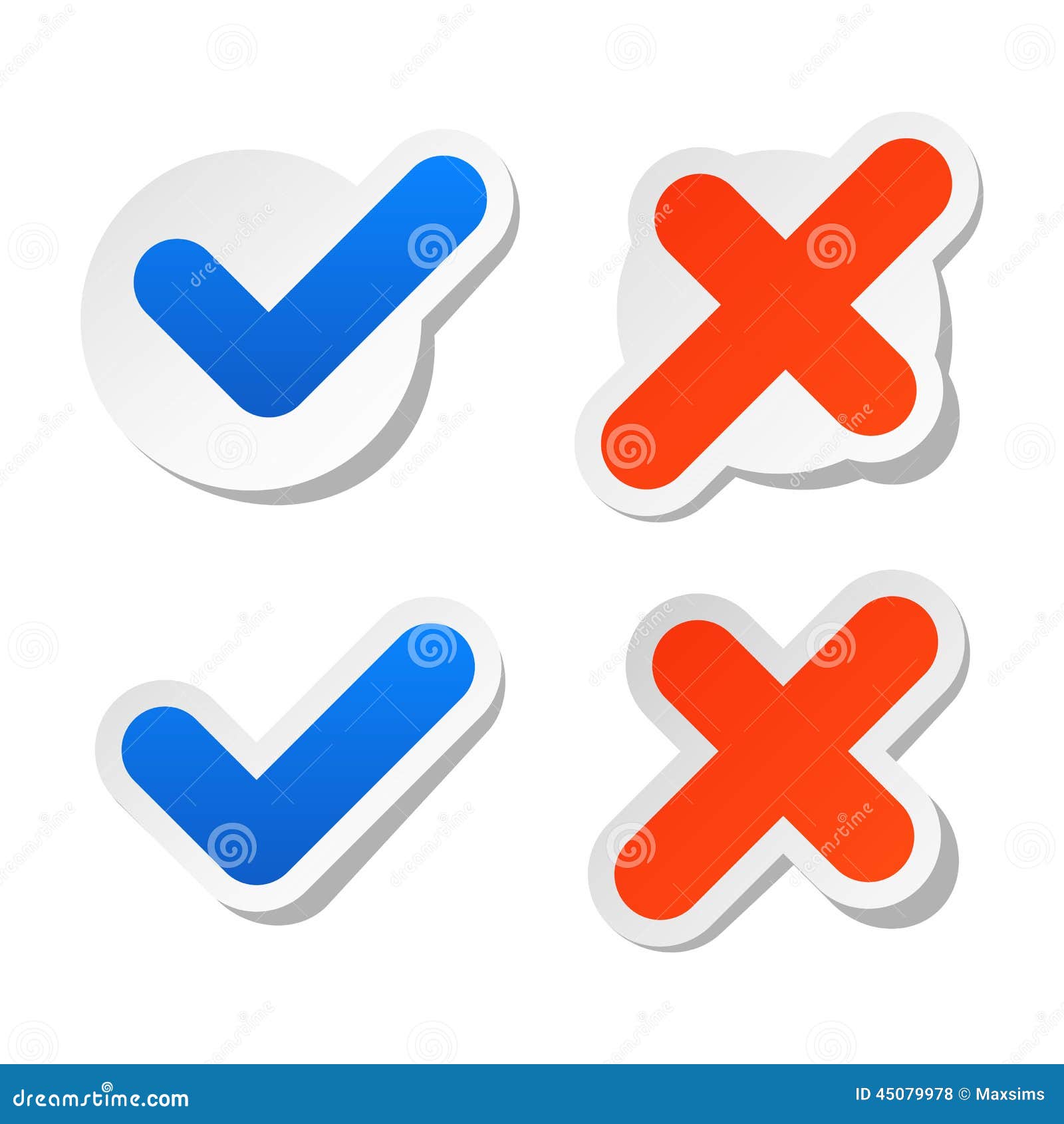 Check Mark Stickers for Website Sticker Stock Vector - Illustration of ...
