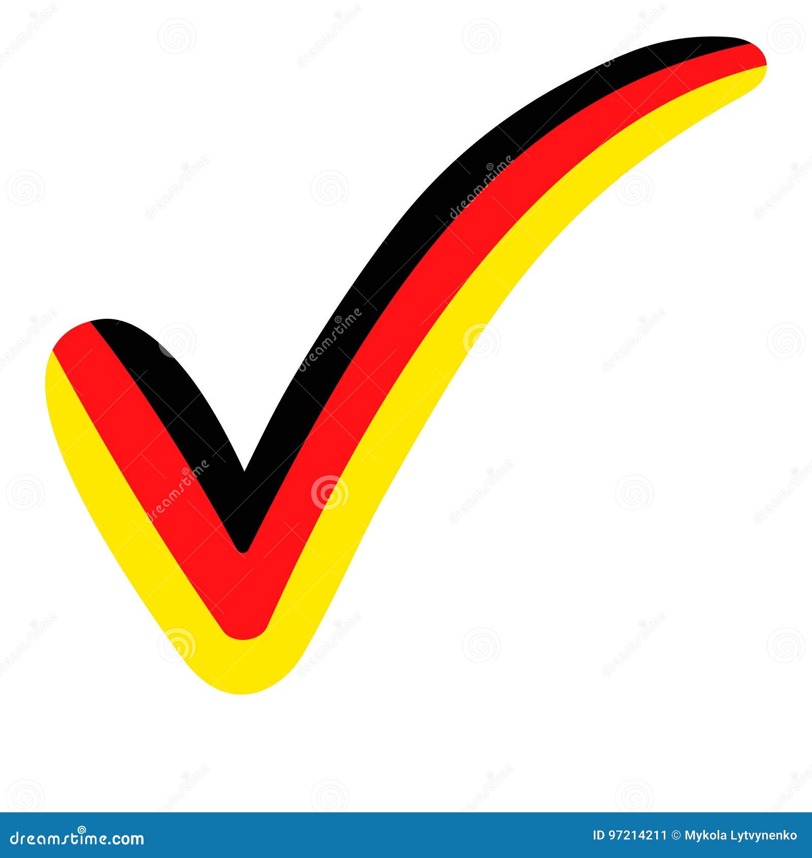 Check Mark Style Germany Flag Symbol Elections, Voting and Approval ...