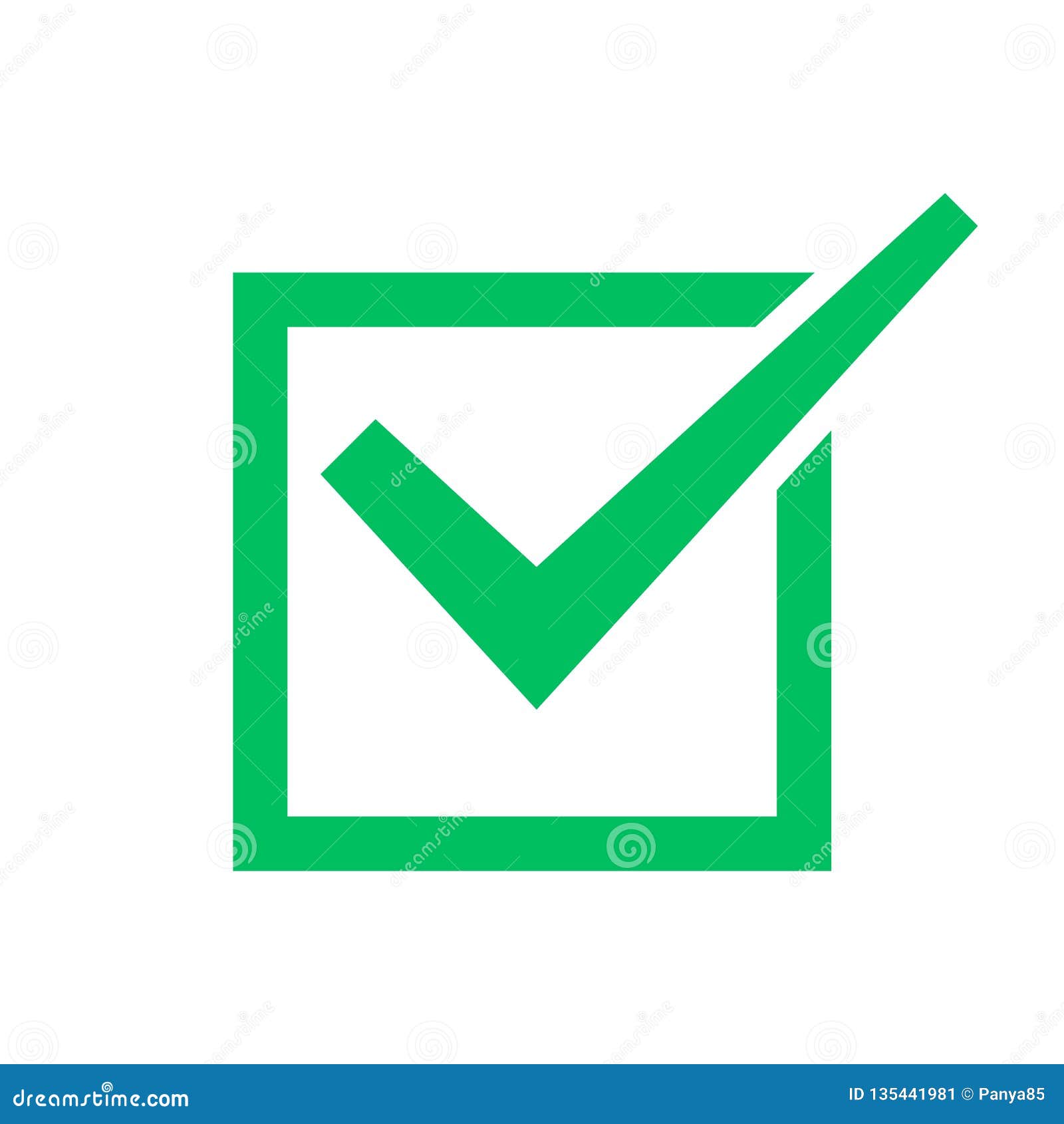 Check Mark Symbol, Check Box Icon Stock Vector - Illustration of button ...