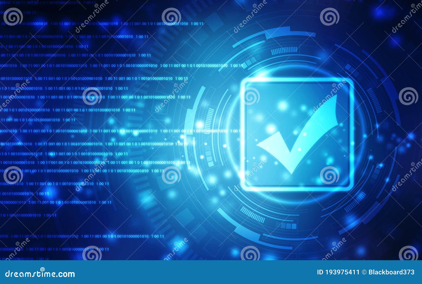 Check Mark Symbol in Digital Background, Technology Abstract Background ...