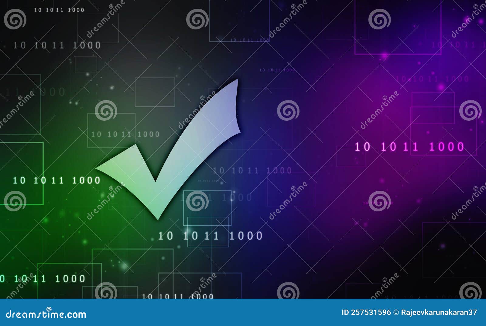 Check Mark Symbol in Digital Background, Technology Abstract Background ...