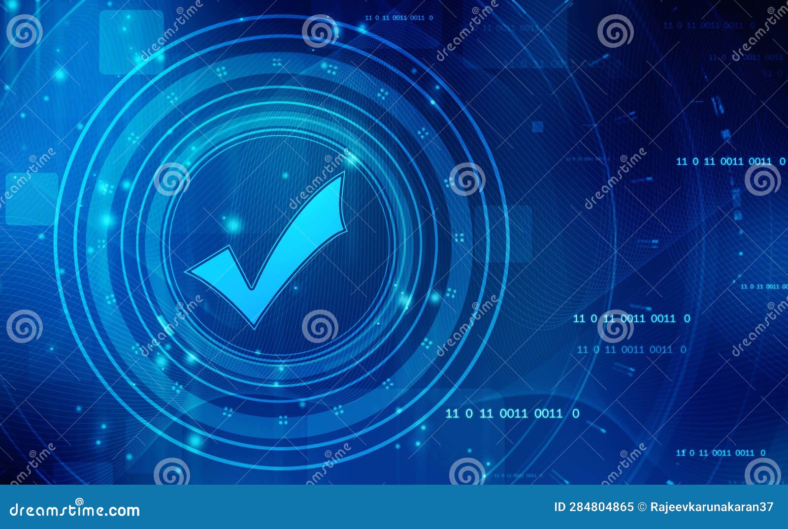 Technology Abstract Background, Tech Futuristic Check Mark Symbol Stock ...