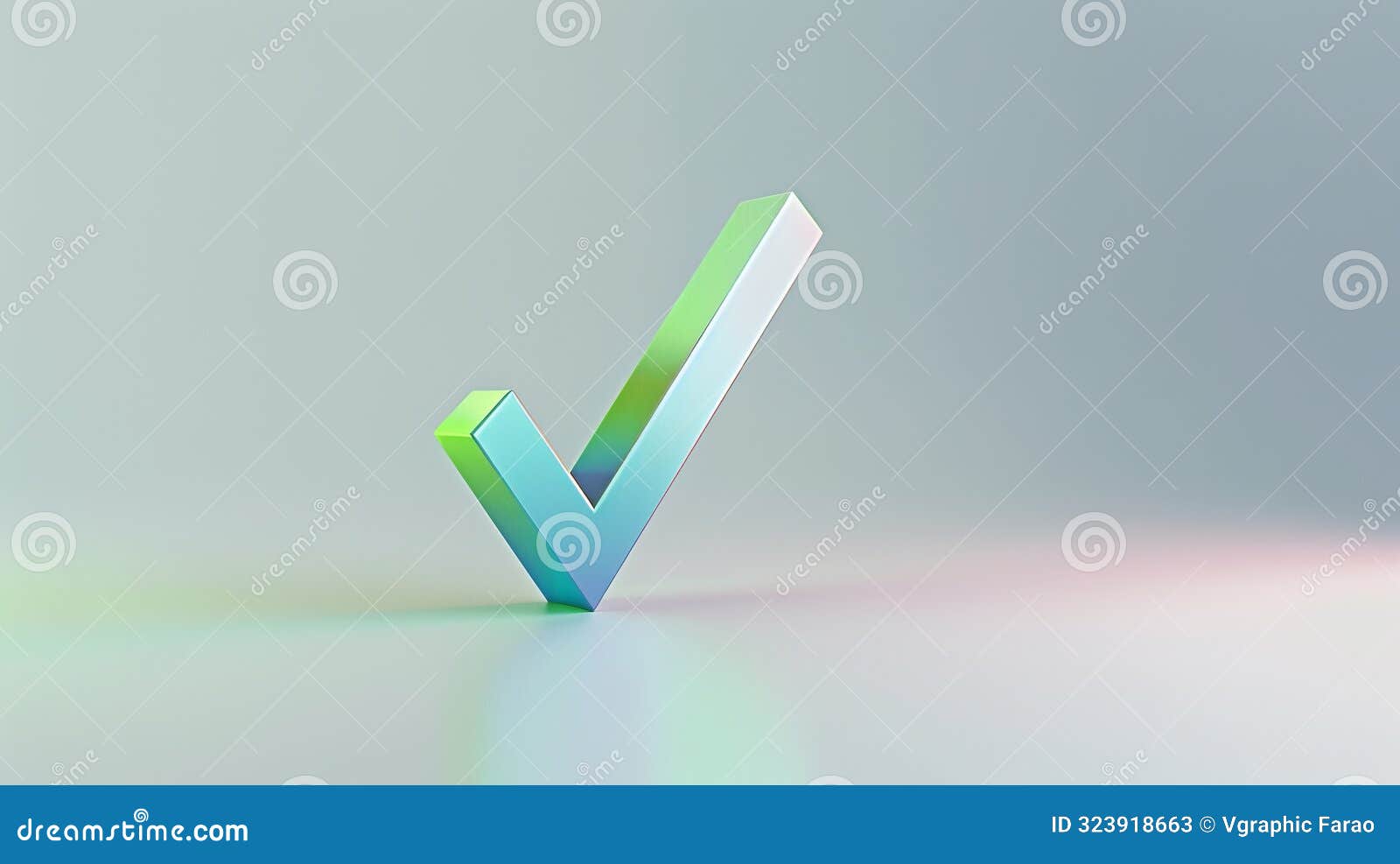 Check Mark Symbol on Gradient Background, Abstract Concept Stock ...