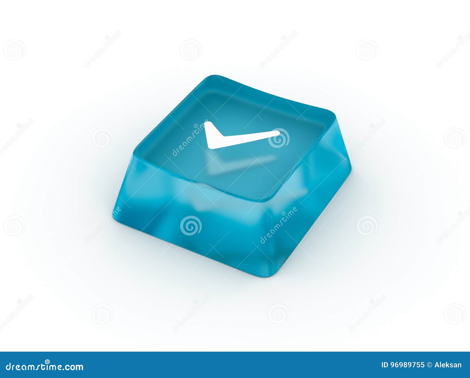 Check Mark Symbol on Keyboard Button. 3D Rendering Stock Illustration ...
