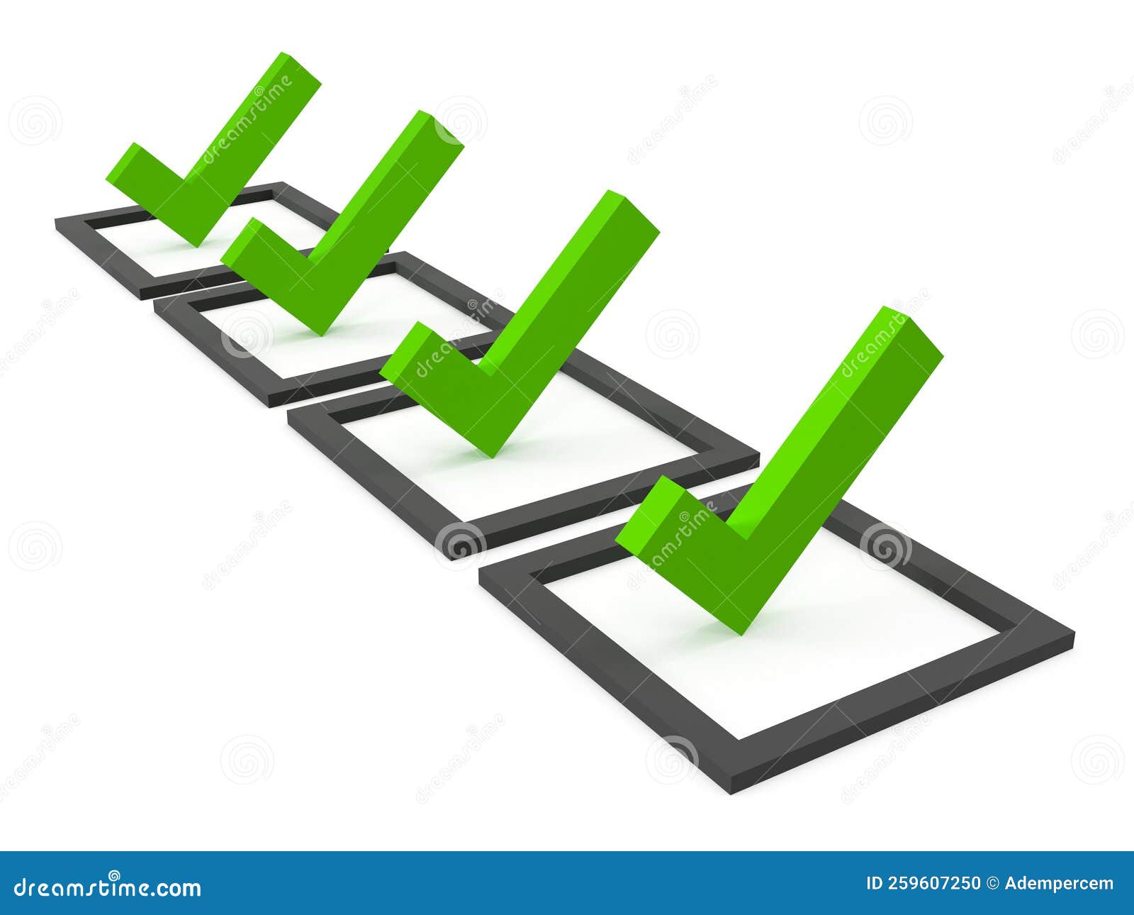 Check Mark Symbol and List stock illustration. Illustration of test ...