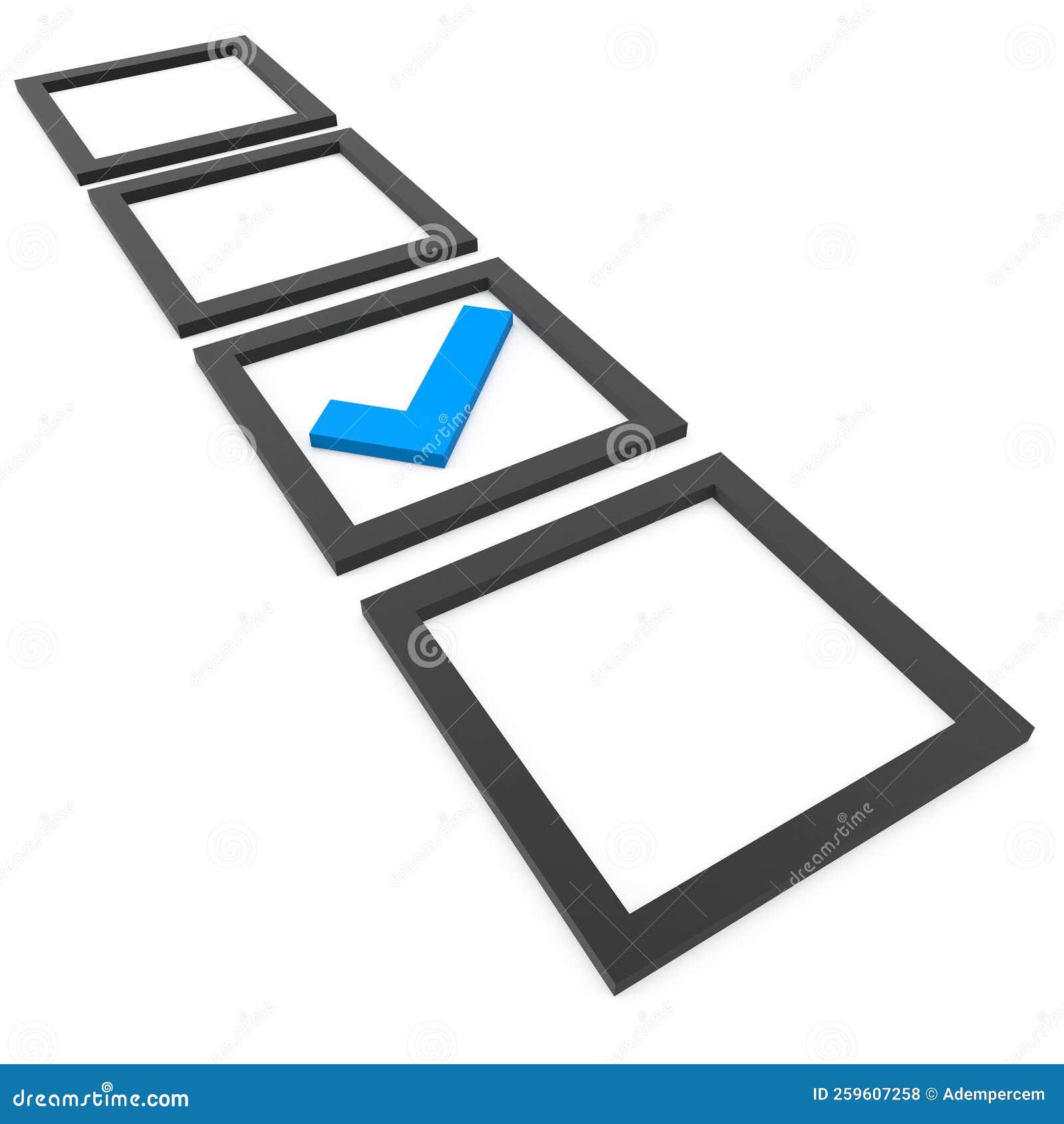 Check Mark Symbol and List stock illustration. Illustration of solution ...