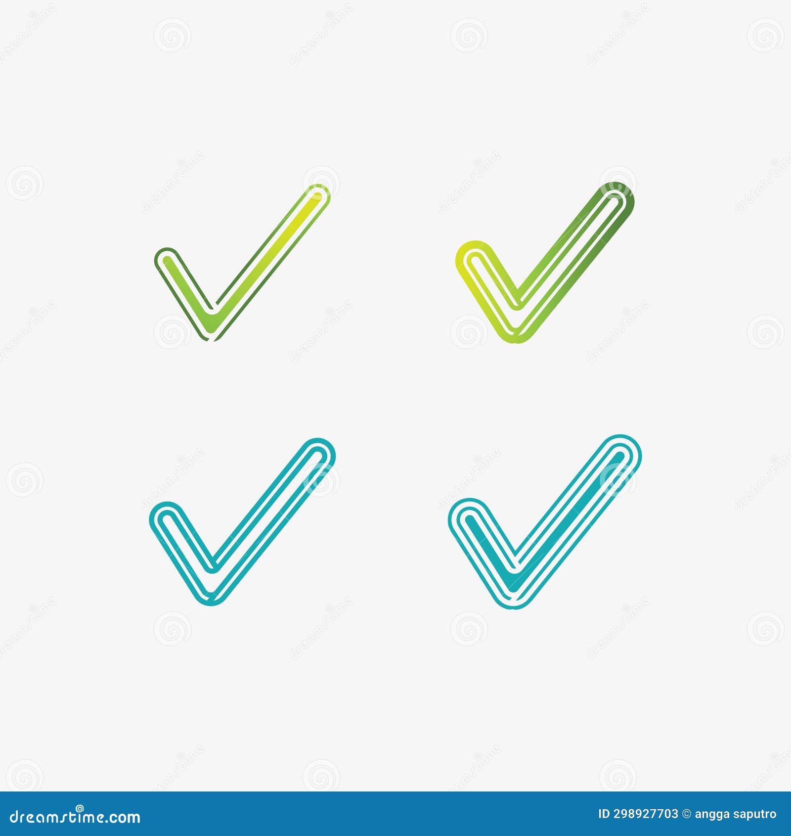 Check Mark Symbol and Logo Icon Stock Illustration - Illustration of ...