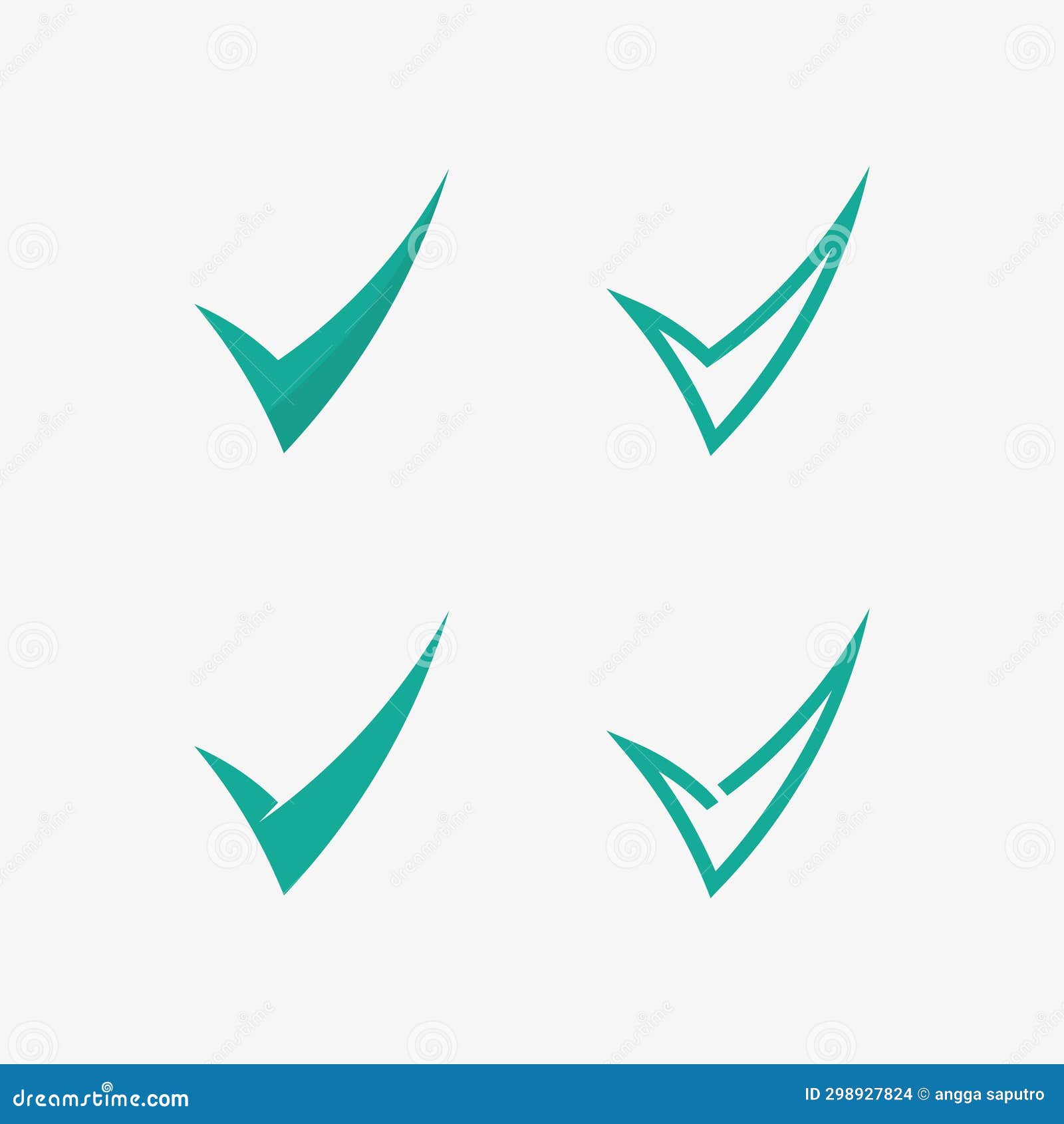 Check Mark Symbol and Logo Icon Stock Illustration - Illustration of ...