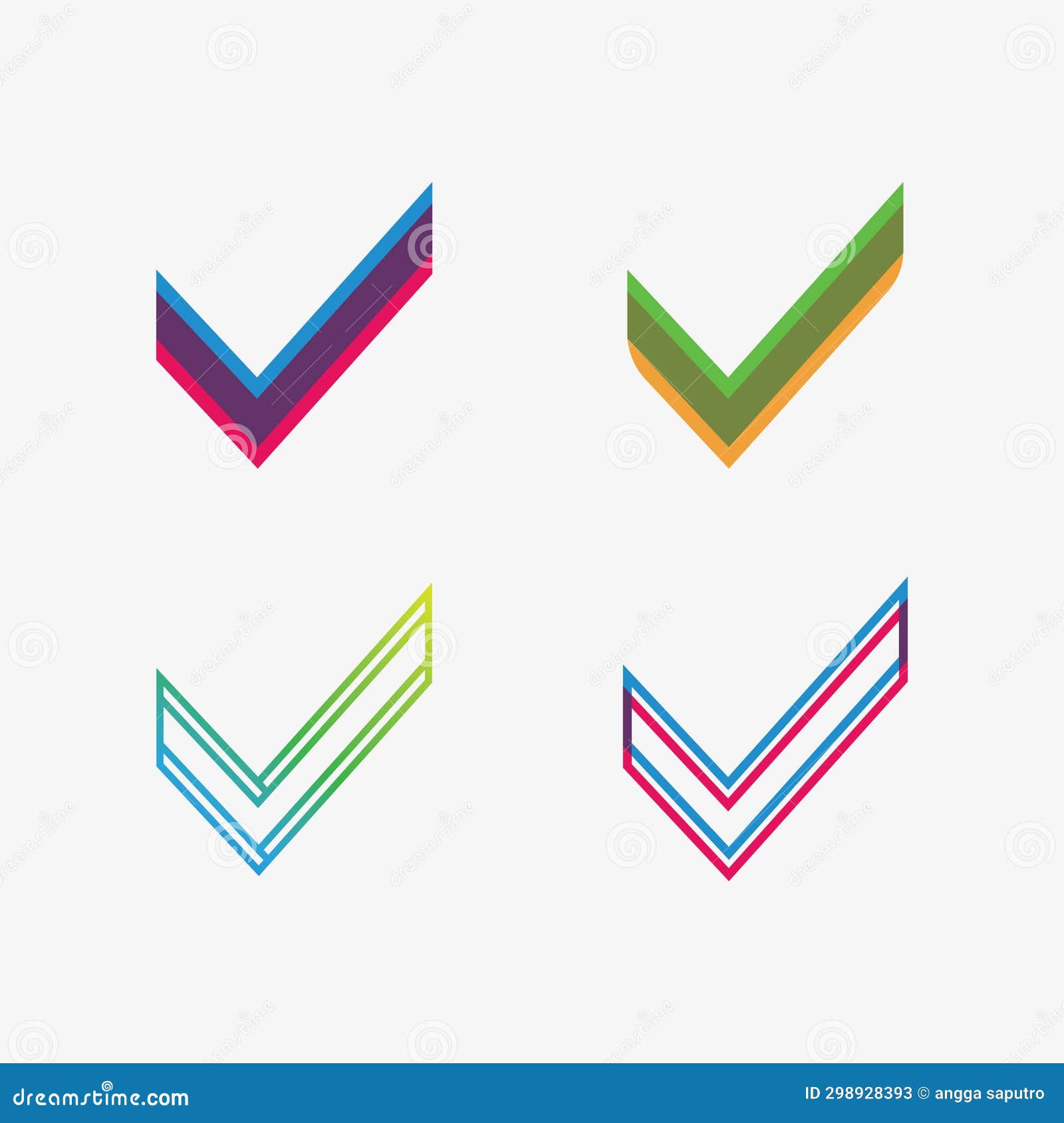 Check Mark Symbol and Logo Icon Stock Illustration - Illustration of ...