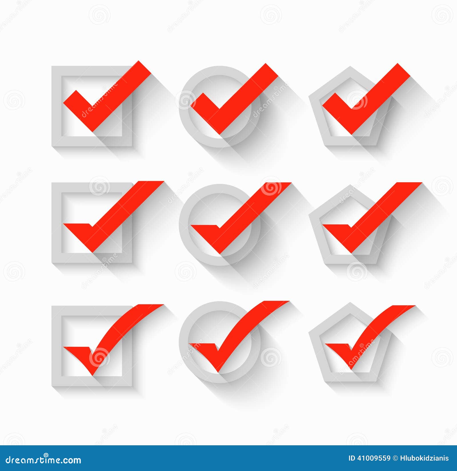Check mark symbols stock vector. Illustration of design - 41009559