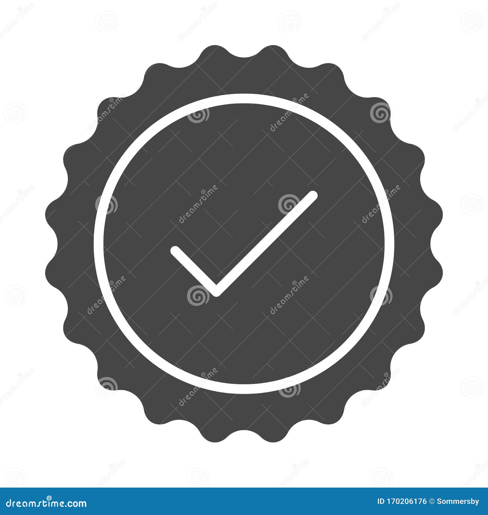 Check Mark or Tick Approved Vector Sign Isolated on White Stock Vector ...