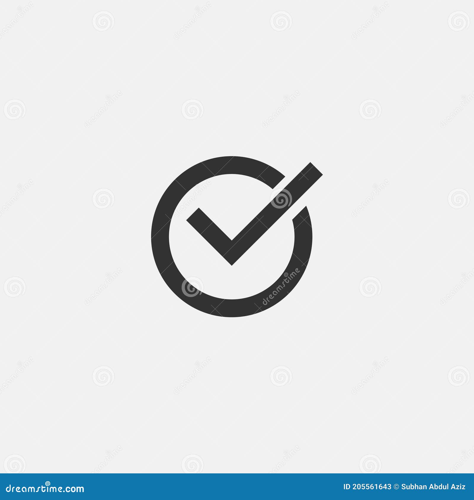 Check Mark Ticked Icon Vector Template Stock Image - Illustration of ...