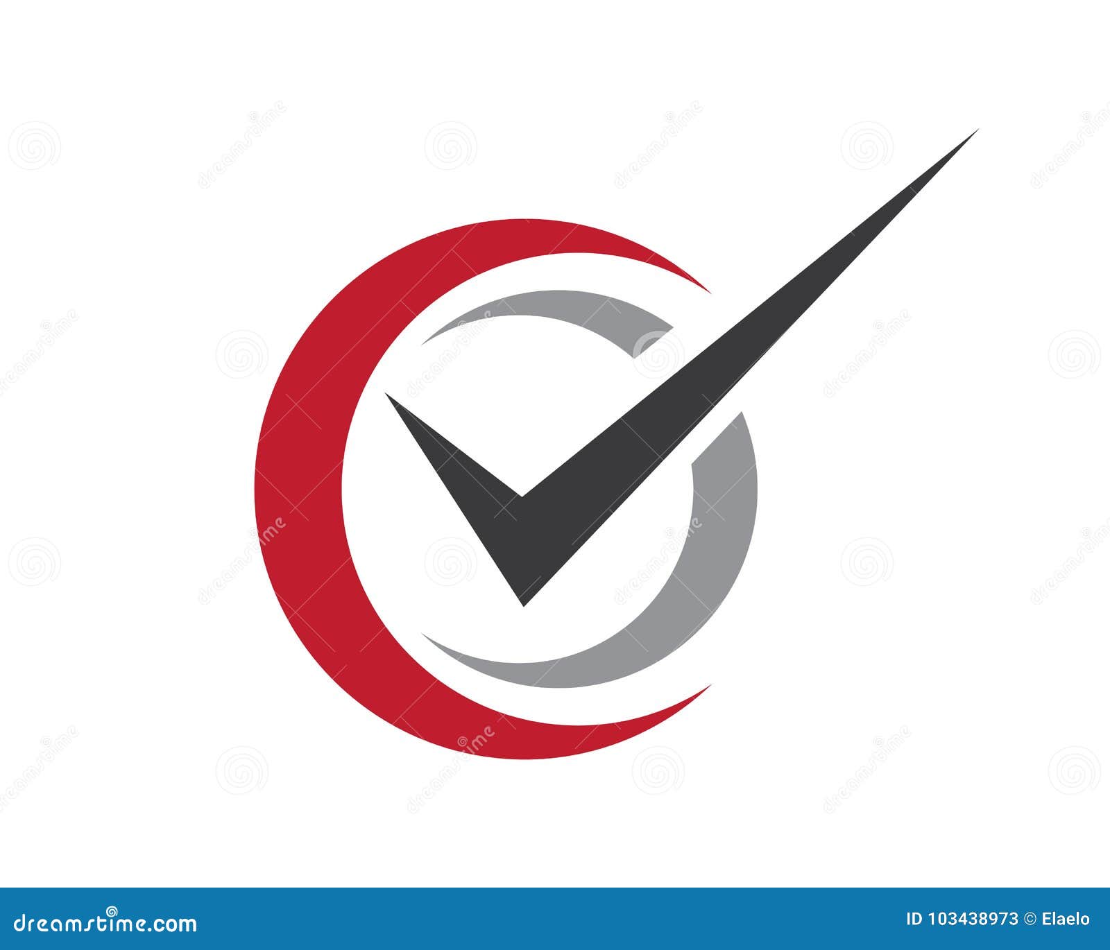 Check mark V Letter Logo stock vector. Illustration of click - 103438973