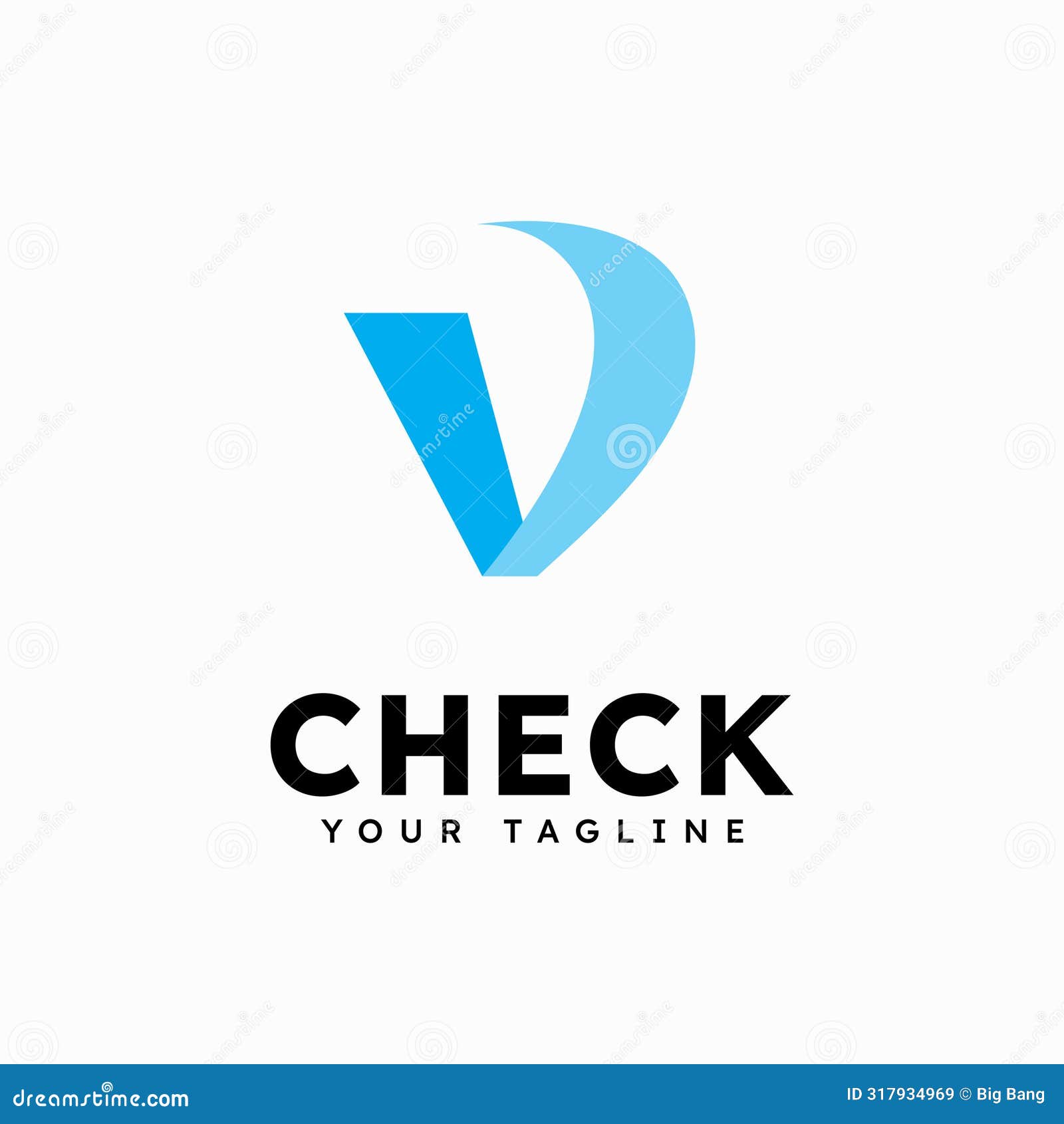 Check Mark V Logo Design Symbol Stock Vector - Illustration of template ...