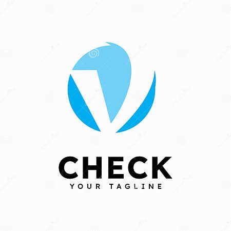 Check Mark V Logo Design Symbol Stock Vector - Illustration of ...