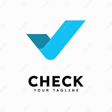 Check Mark V Logo Design Symbol Stock Vector - Illustration of tick ...