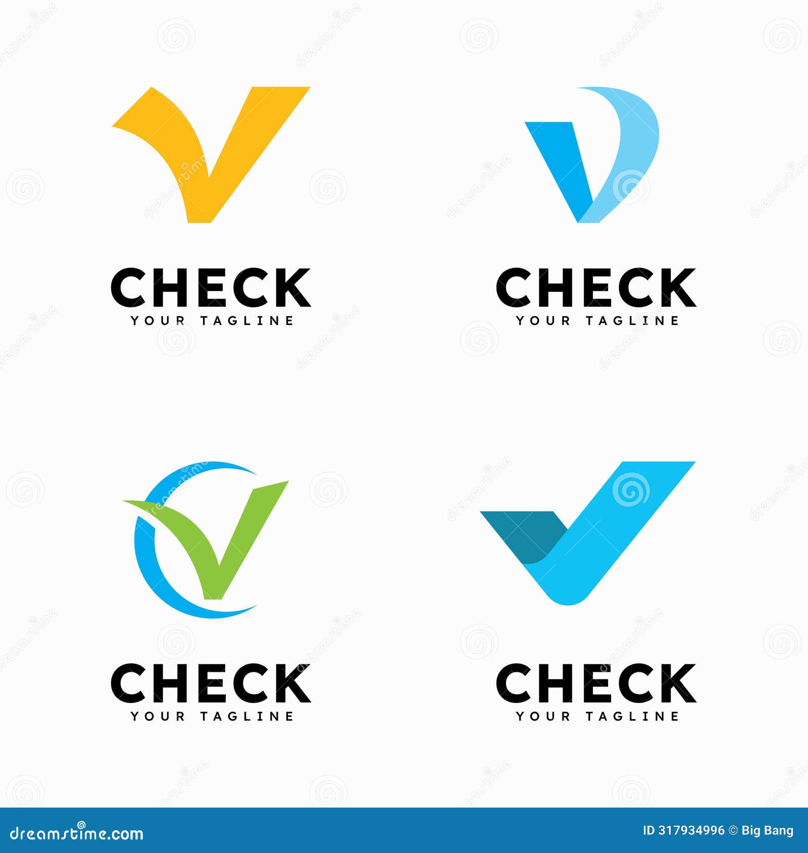 Check Mark V Logo Design Symbol Stock Vector - Illustration of check ...