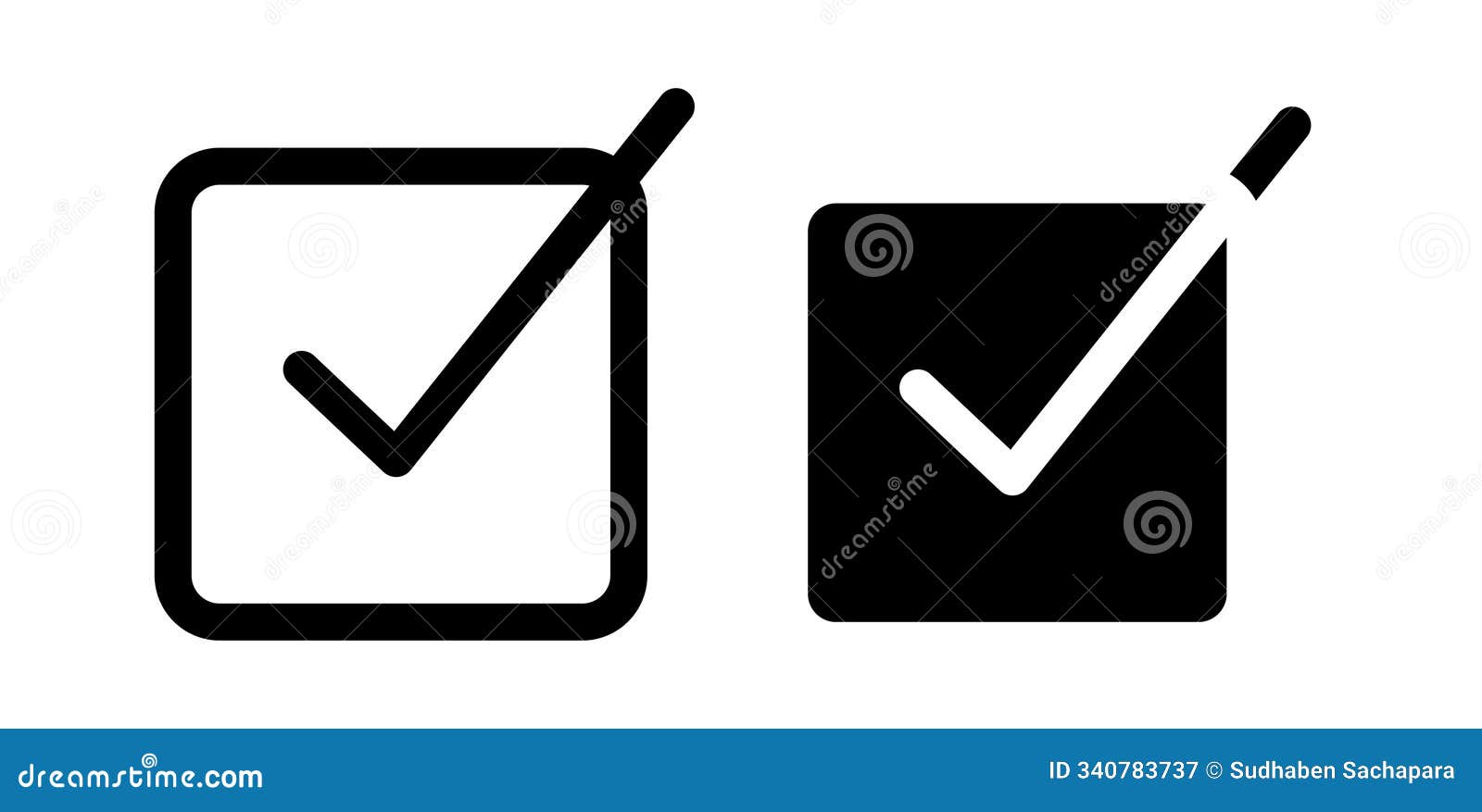 Check mark vecor icon set stock illustration. Illustration of check ...