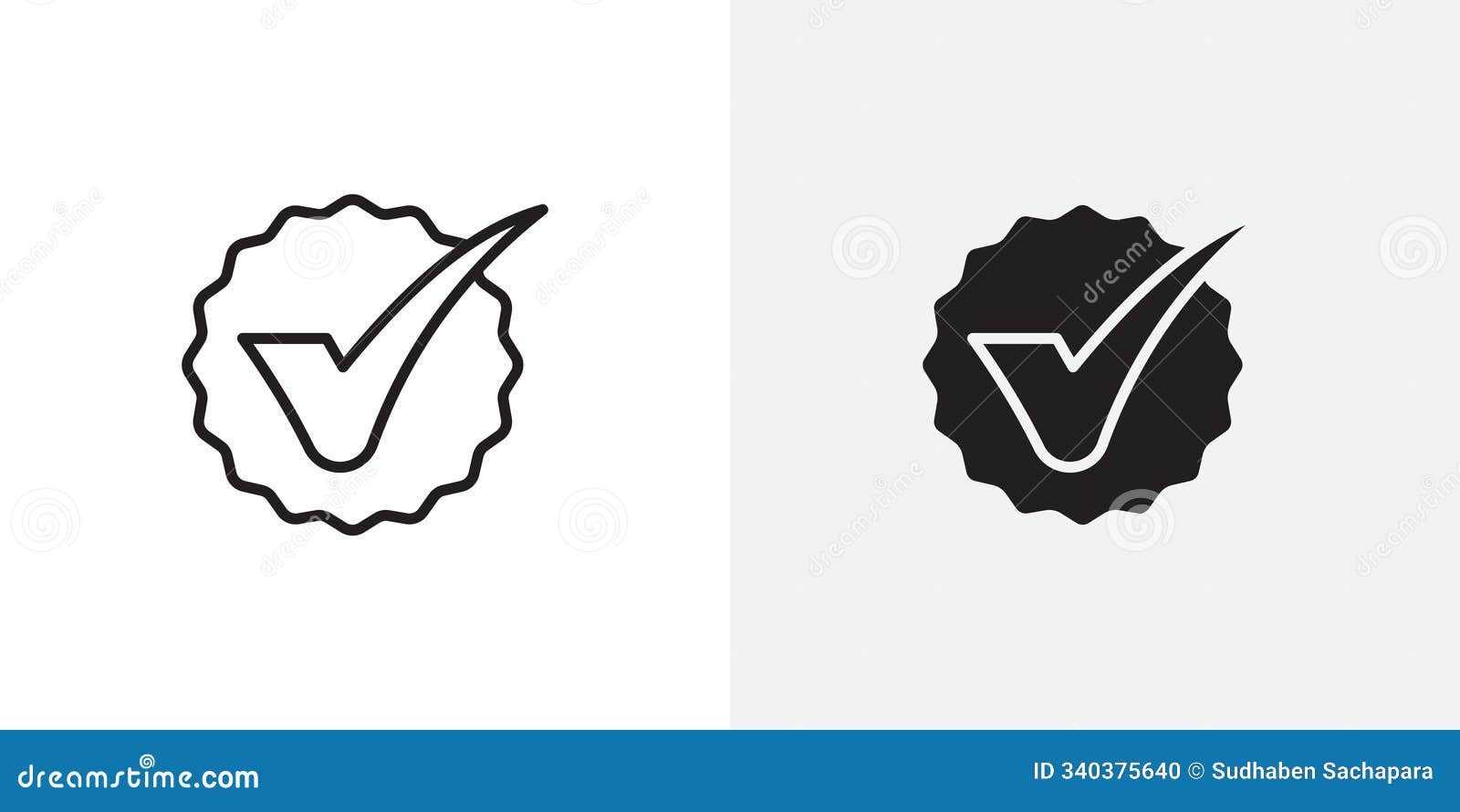 Check mark vecor icon set stock vector. Illustration of tick - 340375640