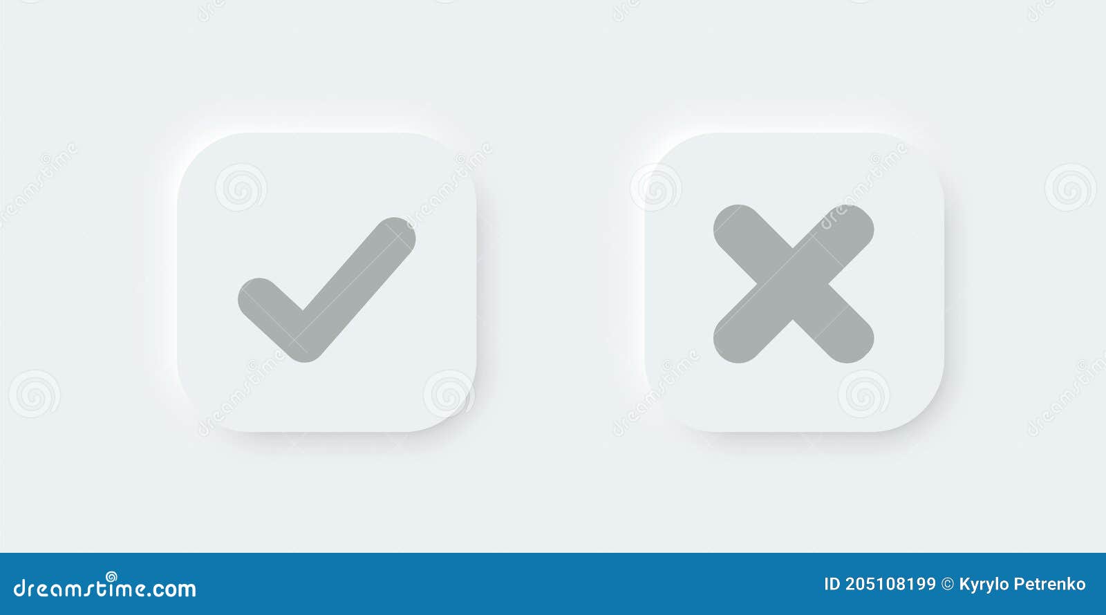 Check Mark Vector Button in Modern Neumorphic Design. Checkmark Icon 3d ...