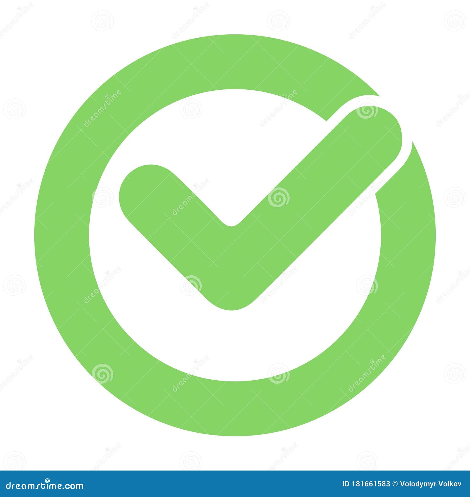 Check Mark Vector Icon. Checkmark Right Symbol Tick Sign. Ok Button ...