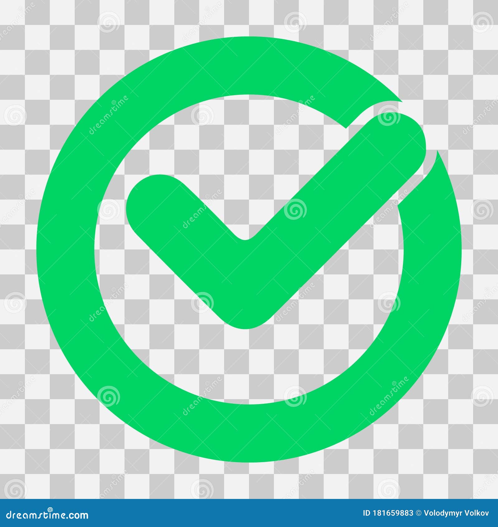 Check Mark Vector Icon. Checkmark Right Symbol Tick Sign. Ok Button ...