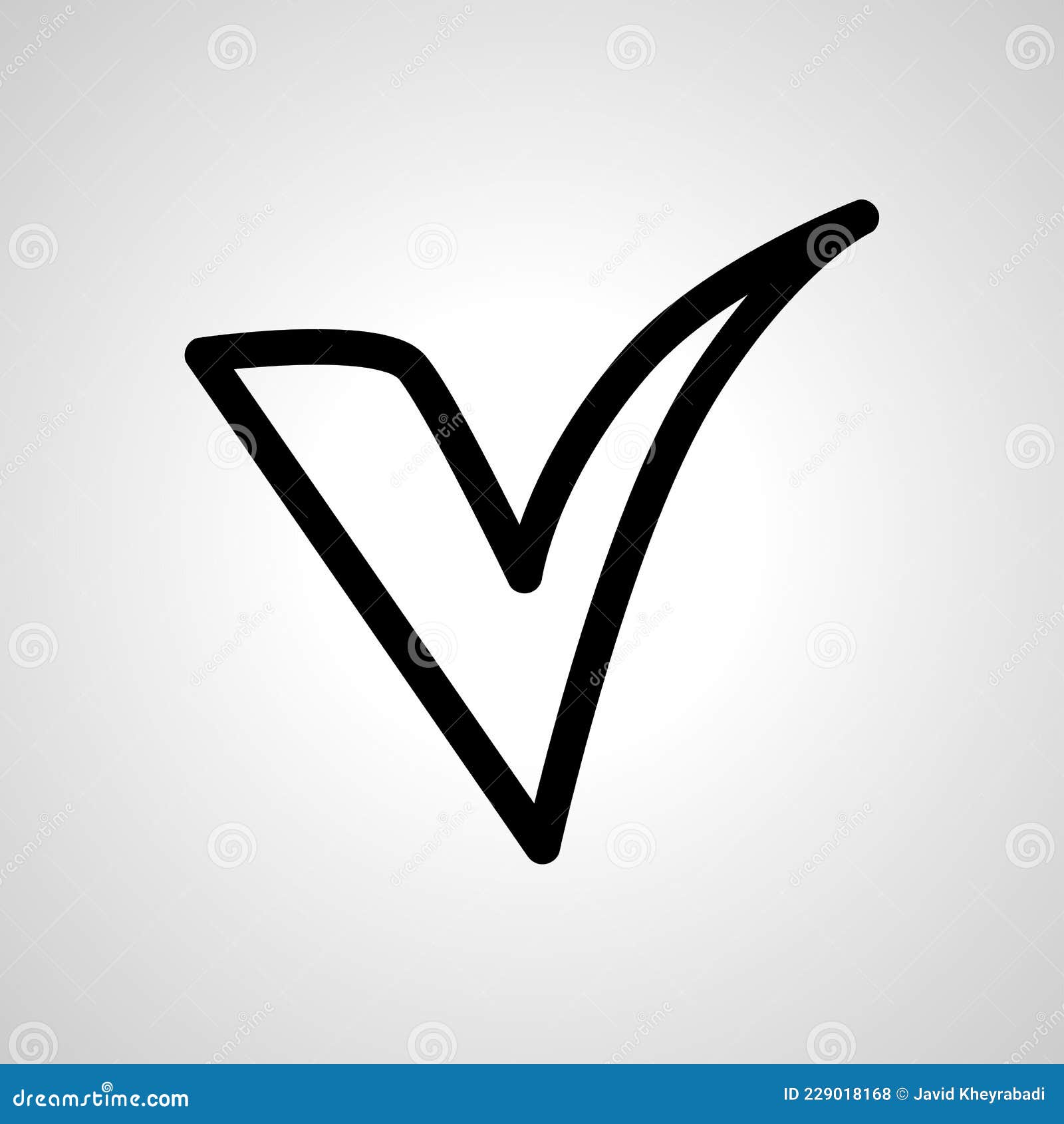 Check Mark Line Icon. Check Mark Linear Outline Icon Stock Vector ...