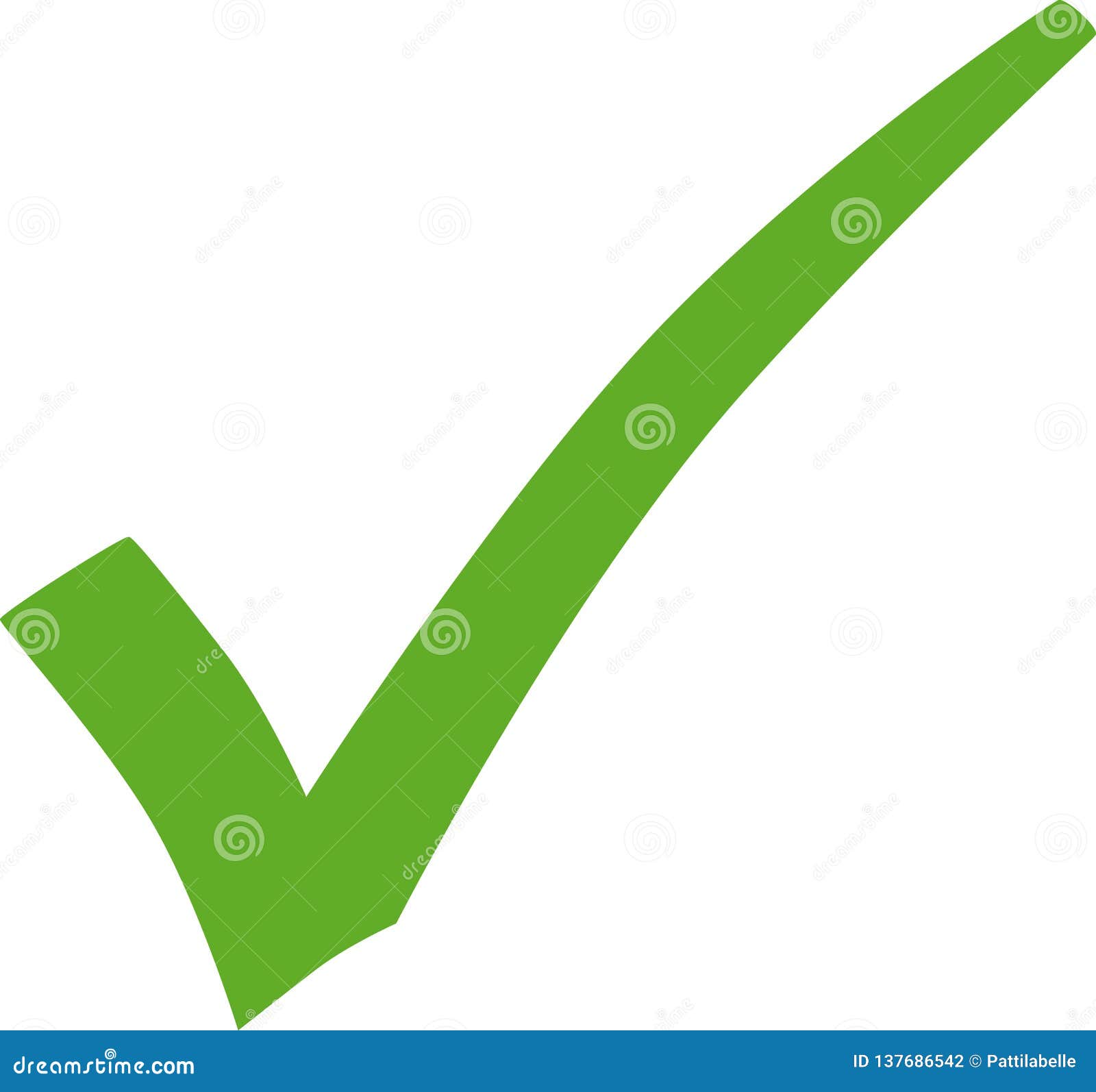Check Mark Vector Symbol / Icon Stock Vector - Illustration of achieved ...