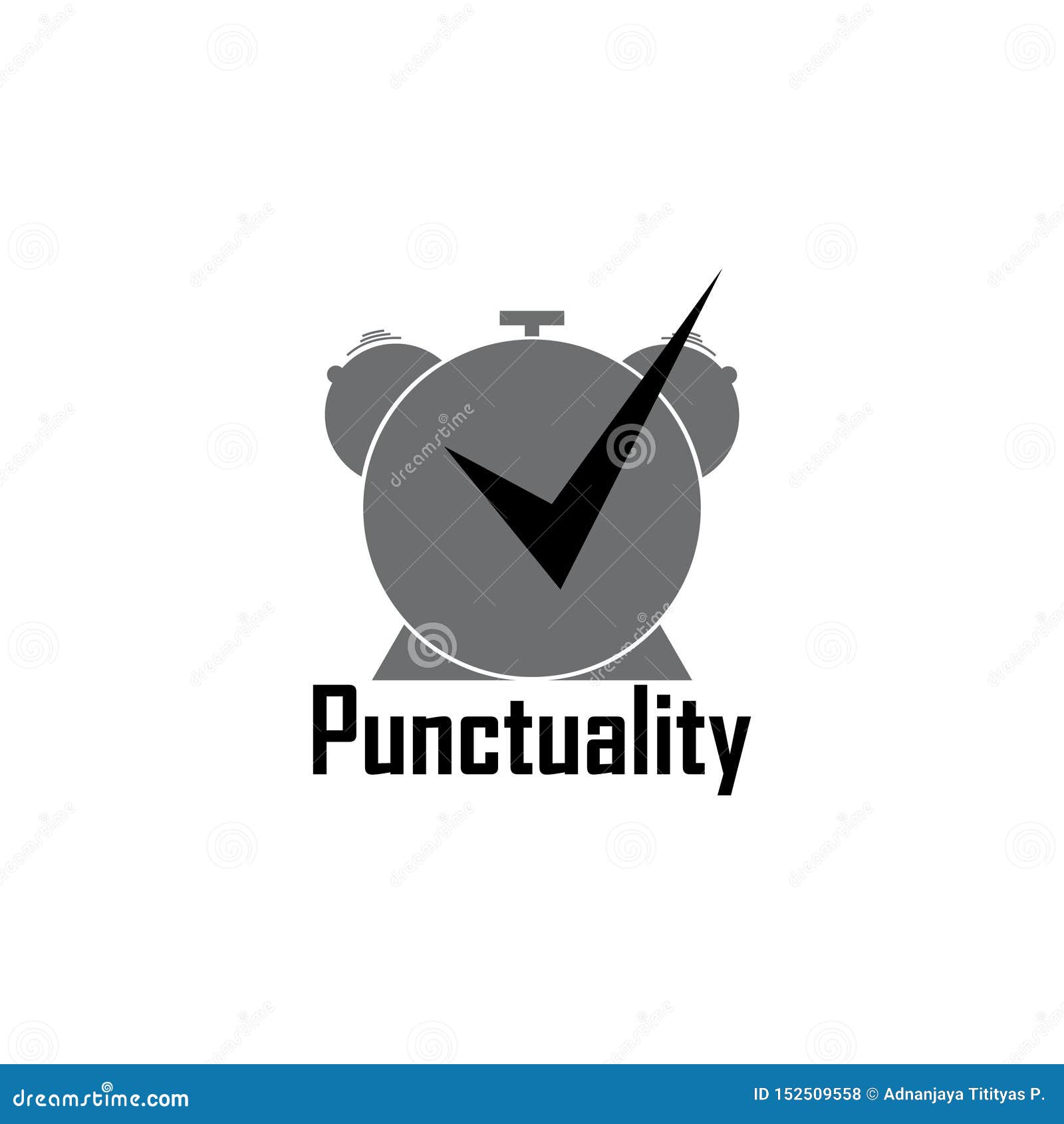Check Mark Watch Punctual Symbol Vector | CartoonDealer.com #152509558
