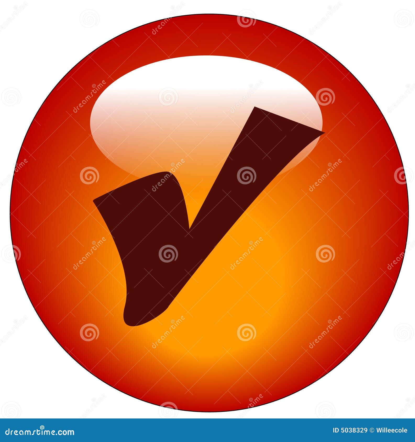 Check Mark Web Icon or Button Stock Vector - Illustration of check ...