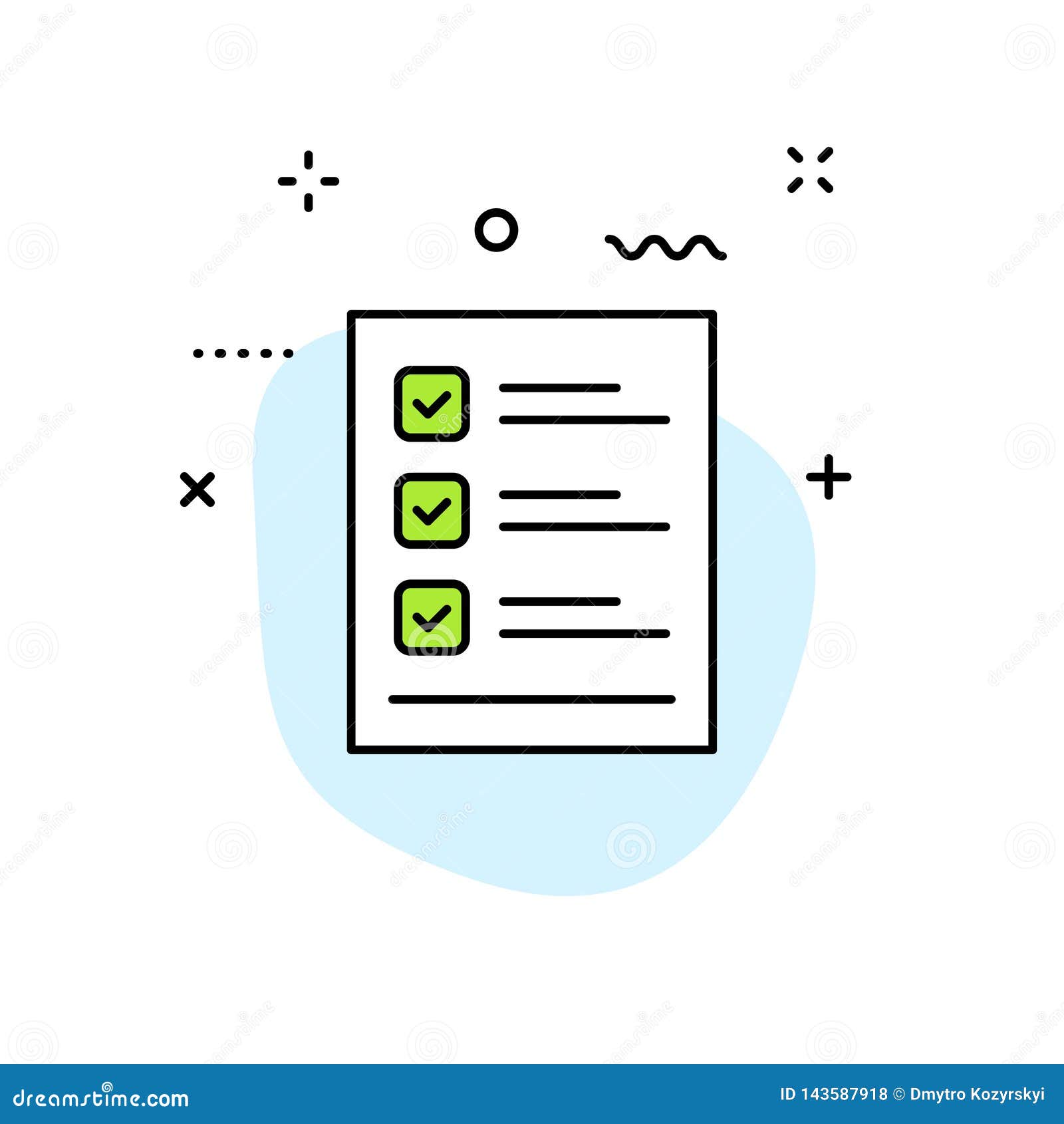 Check Mark Web Icons in Line Style. Stamp, Check List, Verified ...
