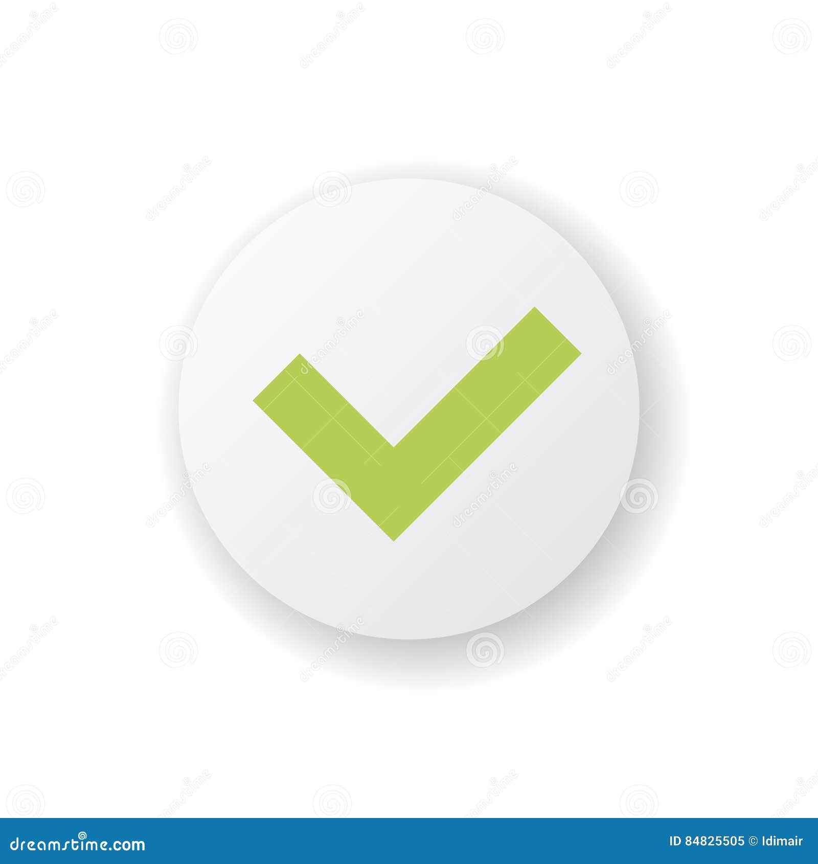 Check Mark in White Circle. Vector Stock Vector - Illustration of ...