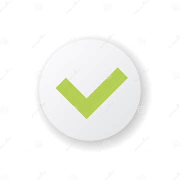 Check Mark in White Circle. Vector Stock Vector - Illustration of ...